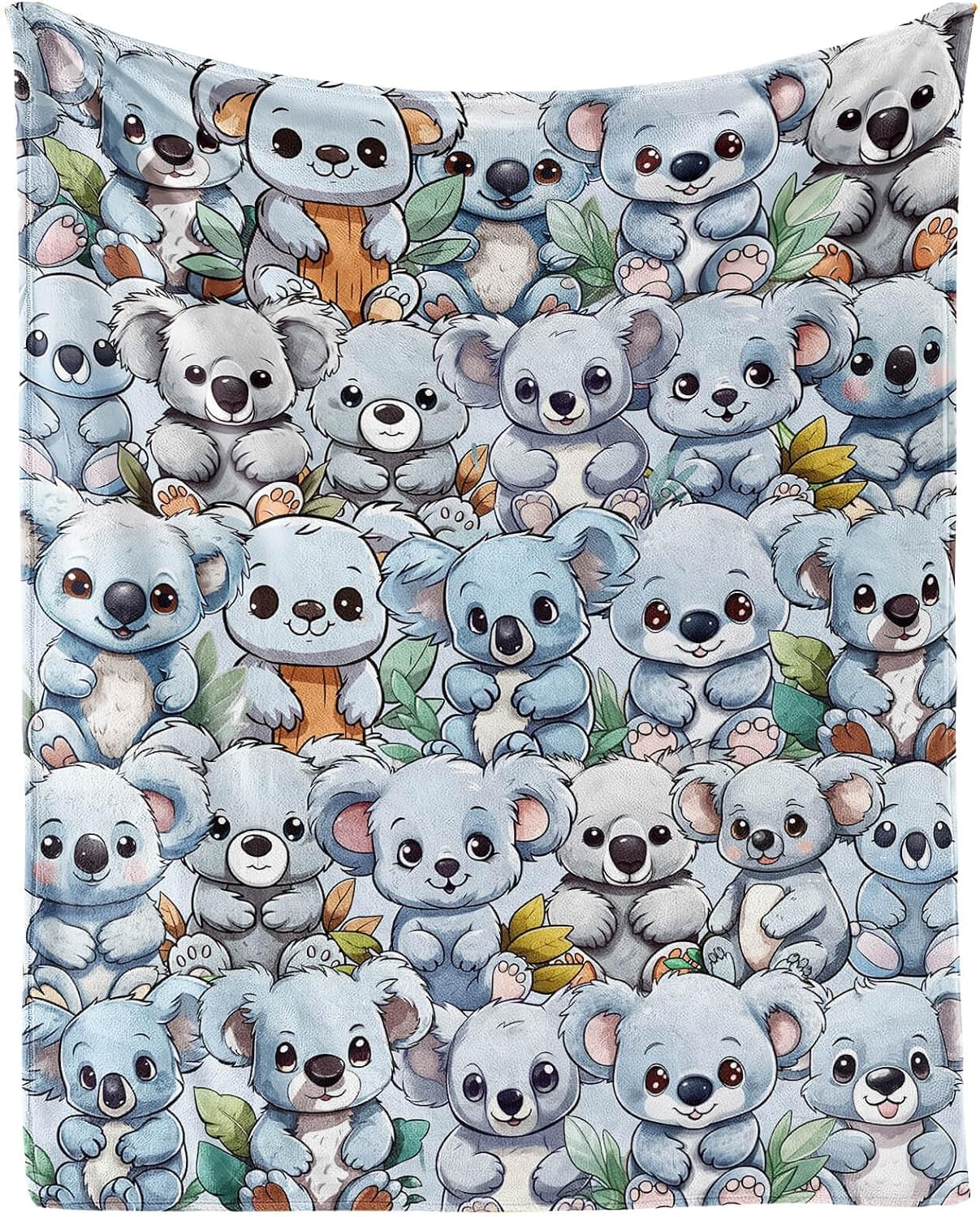 Amazon.com: CaomeiWu Koala Throw Blanket, 40" x 30" Flannel Cute Koalas ...