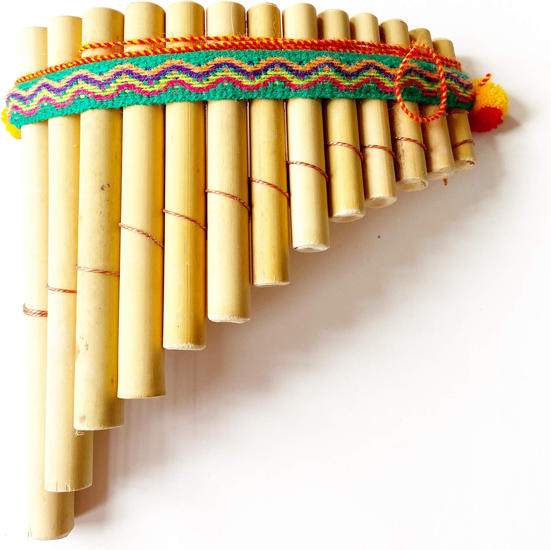 Amazon.com: Bamboo Professional Quality Curved Style Pan Flute Antara ...