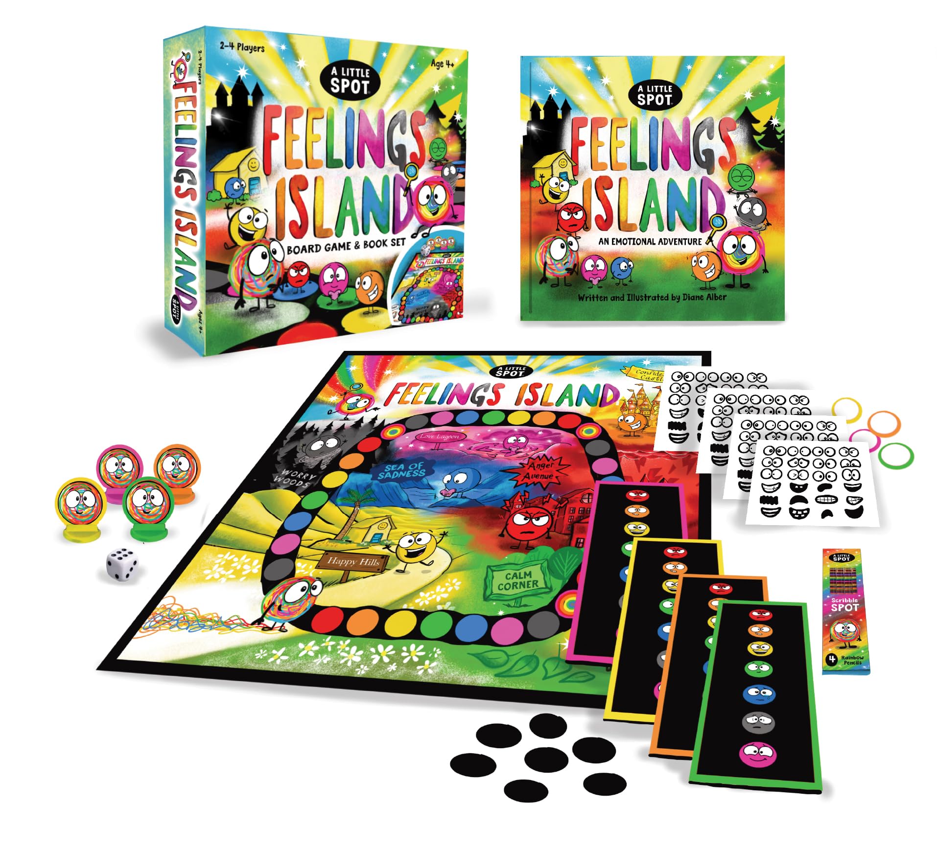 Amazon.com: A Little SPOT Feelings Island Board Game and Book Set ...