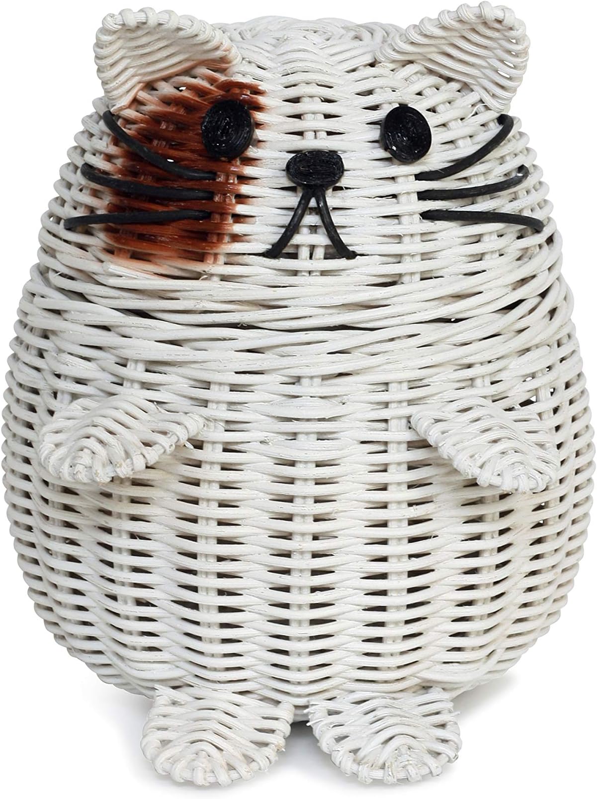 Amazon.com: Wind & Weather Woven Cat-Shaped Storage Basket with Lid ...