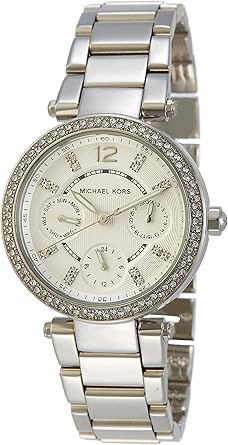 Michael Kors Women's MK5615 Parker Silver Watch, Silver, Standard ...