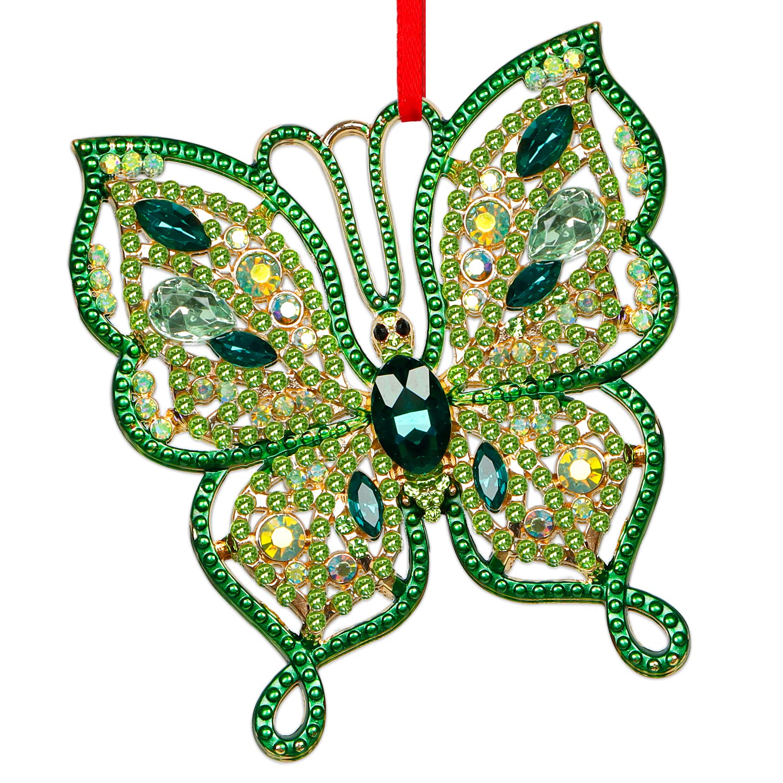 Amazon.com: PETCEE Green Butterfly Christmas Ornaments - 2024 Monarch ...