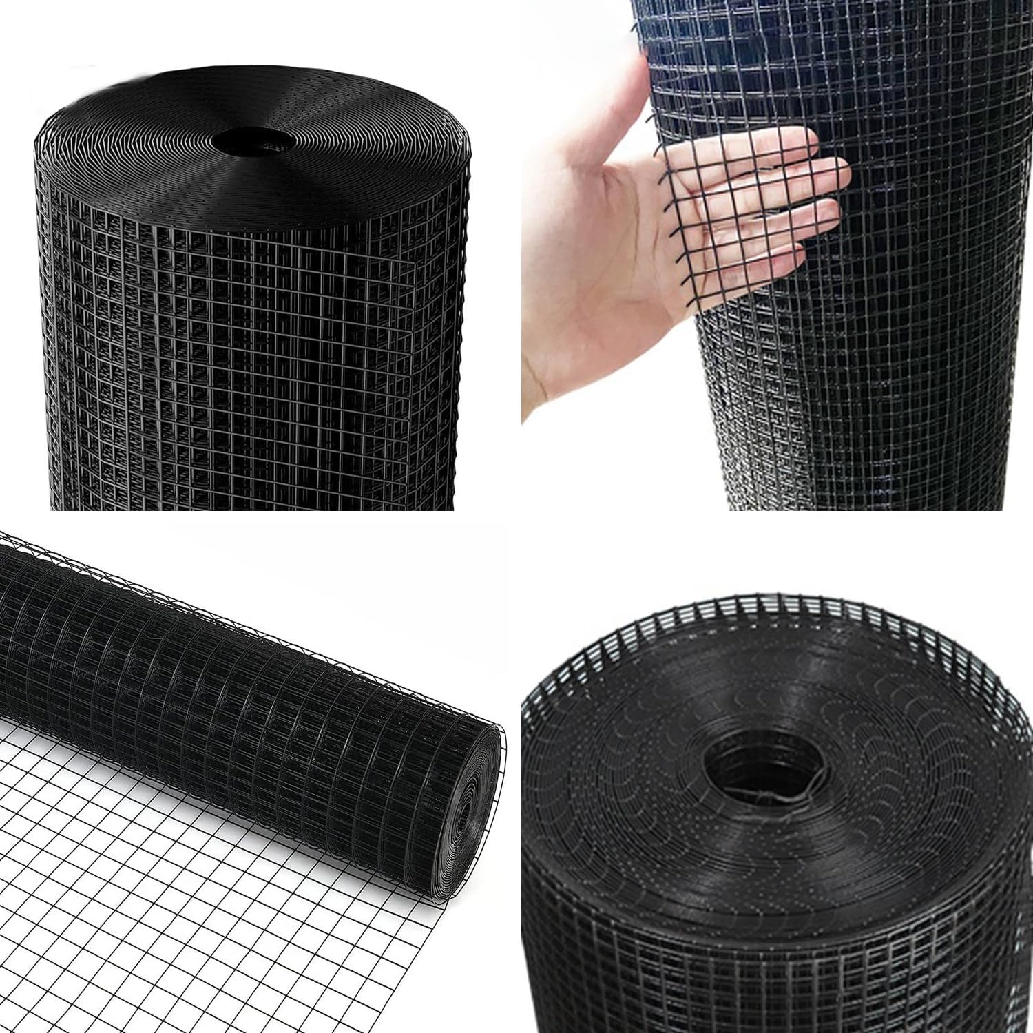 Hardware Cloth 48 inch×50 ft Black Vinyl Coated Hardware Cloth, 19 ...