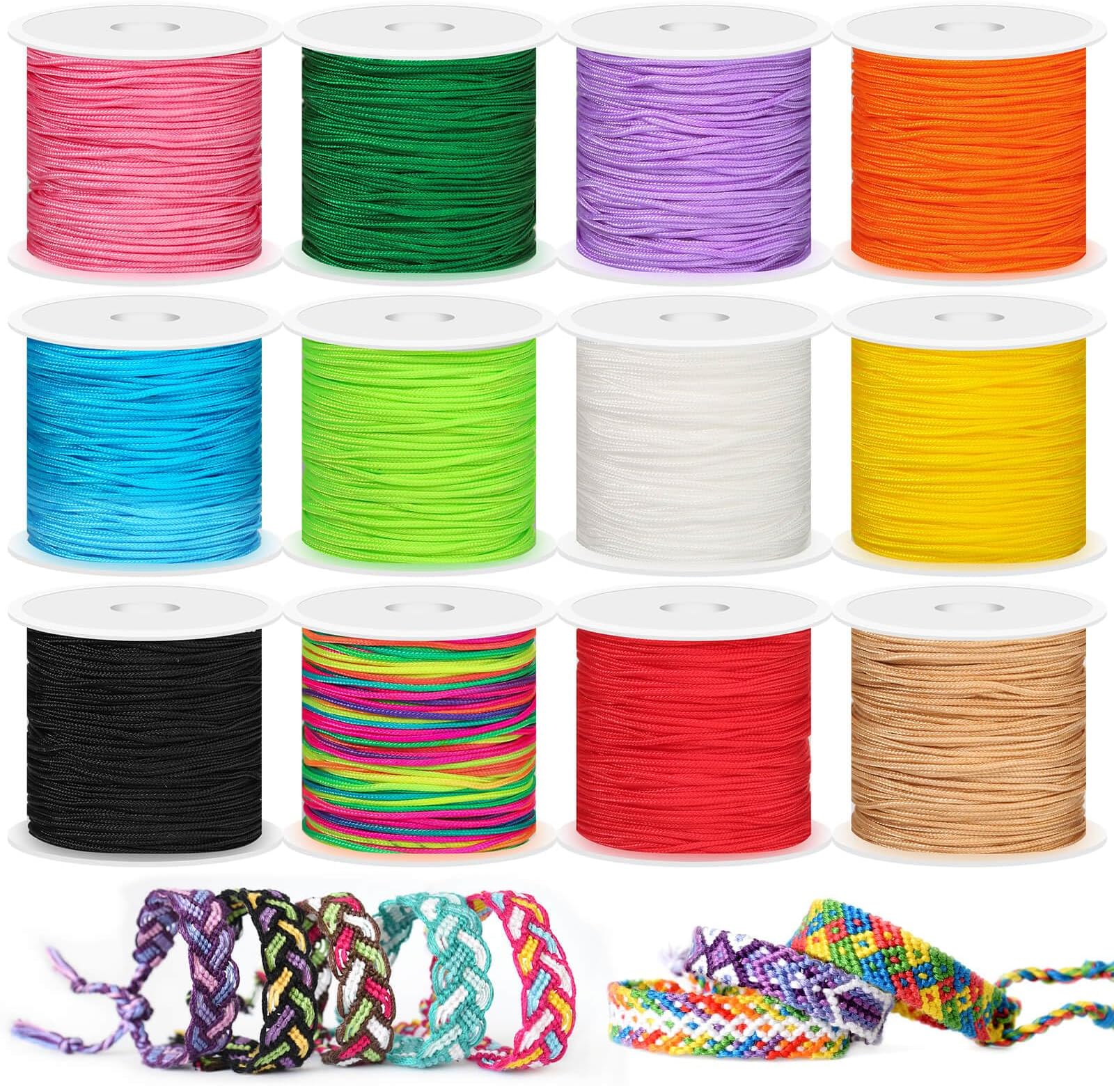 Amazon.com: Plastic Lacing Cord,500 Yards Jewelry Making Bracelet ...