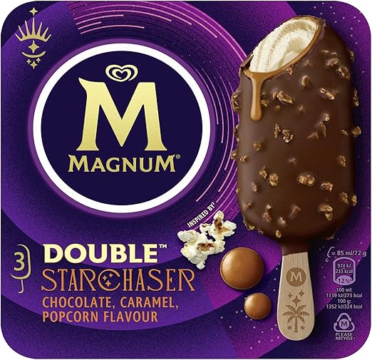 Algida Magnum Gelato Starchaser al Gusto Popcorn Variegato, al Gusto di ...