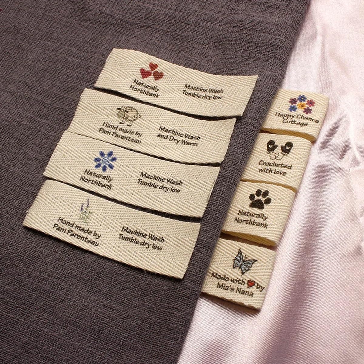 70x20MM Custom Sewing Labels Personalized Sew On, Custom Clothing ...