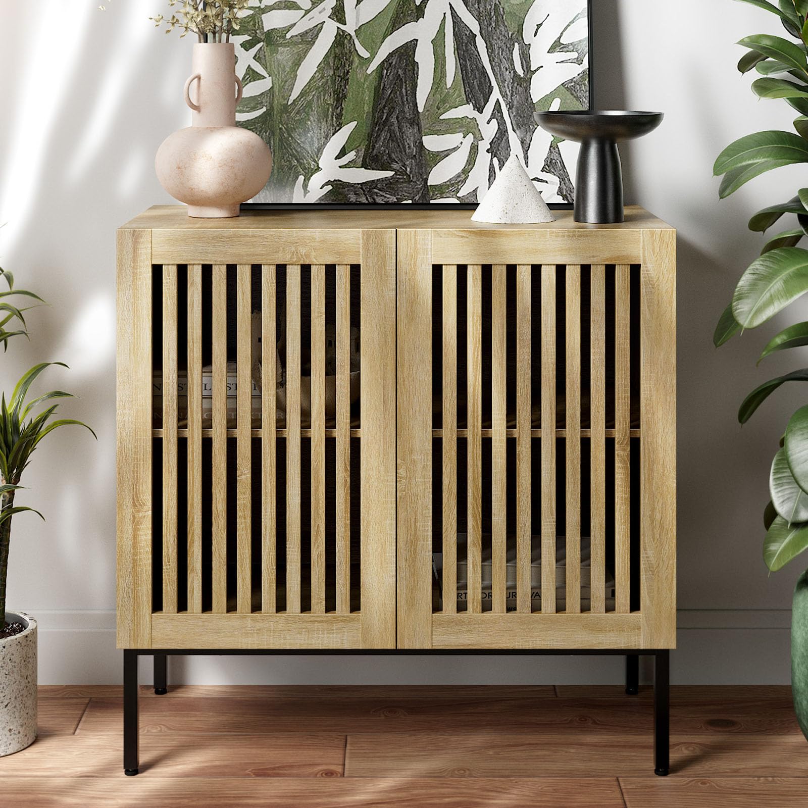 Amazon.com: BVIUNTWO Buffet Cabinet with Storage,31.5" Farmhouse ...