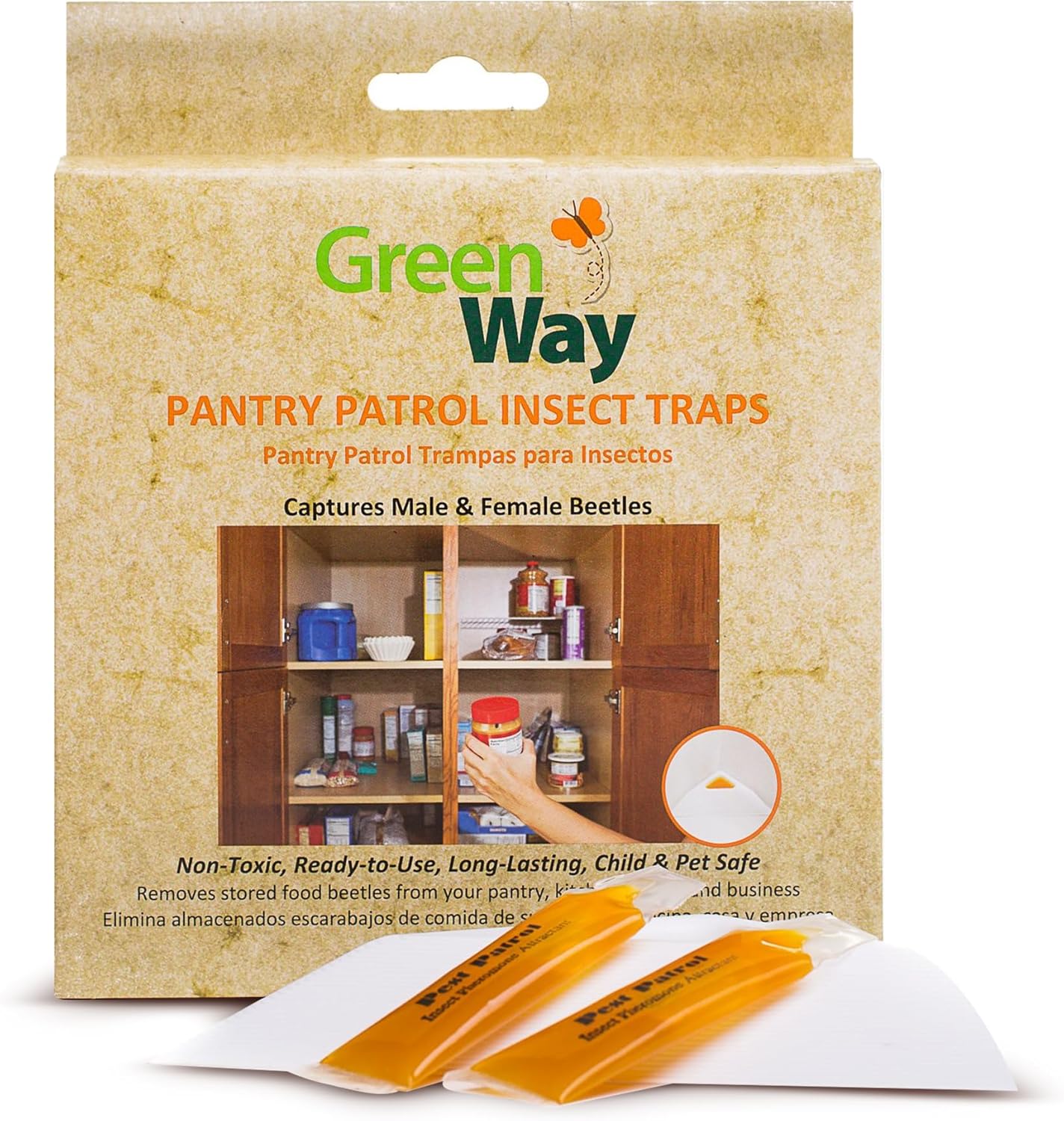Amazon.com : Greenway Pantry Patrol Traps, Non-Toxic Pantry Moth and ...