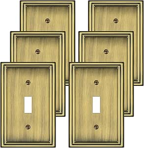 Antique Brass Decorative Light Switch Covers Plate, Metal Material 1 ...