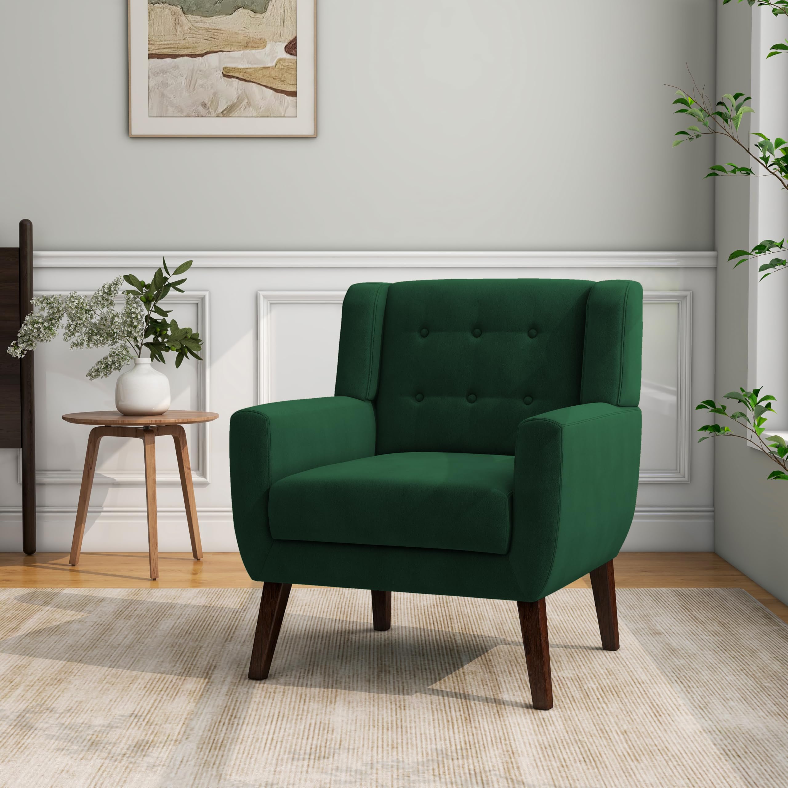 Amazon.com: DREAMSIDEA Accent Chair, Modern Velvet Arm Chair for Living ...