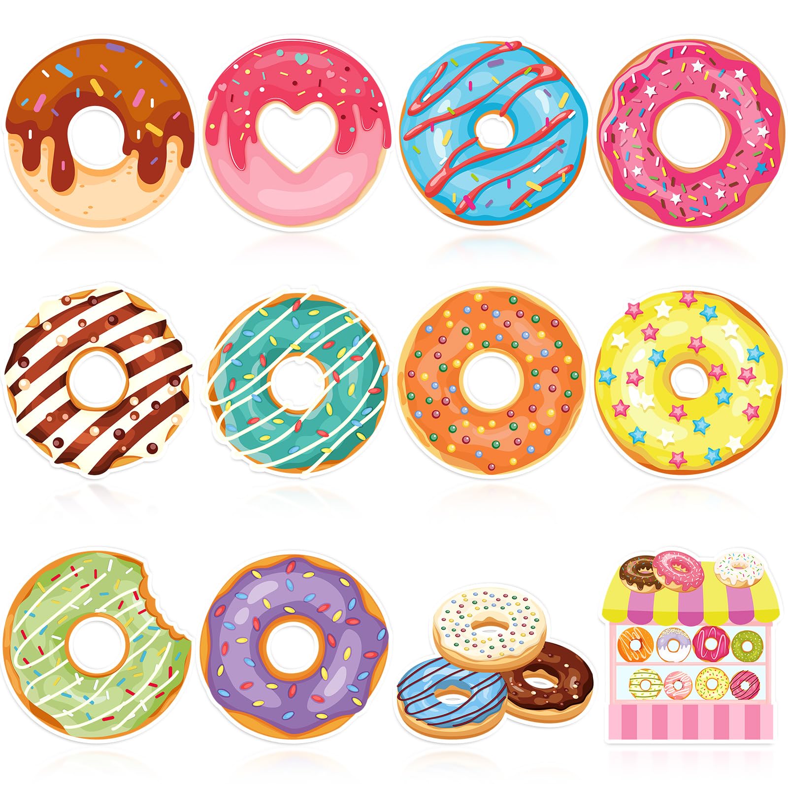 Snapklik.com : 60 Pcs Donut Decorations Donut Bulletin Board Sweet ...