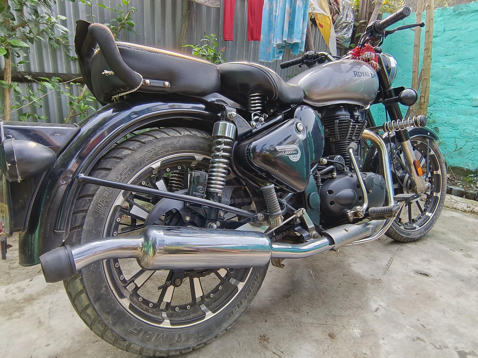 OZANGO Bike Angular Empty Free Flow Bullet Exhaust Silencer Chrome ...