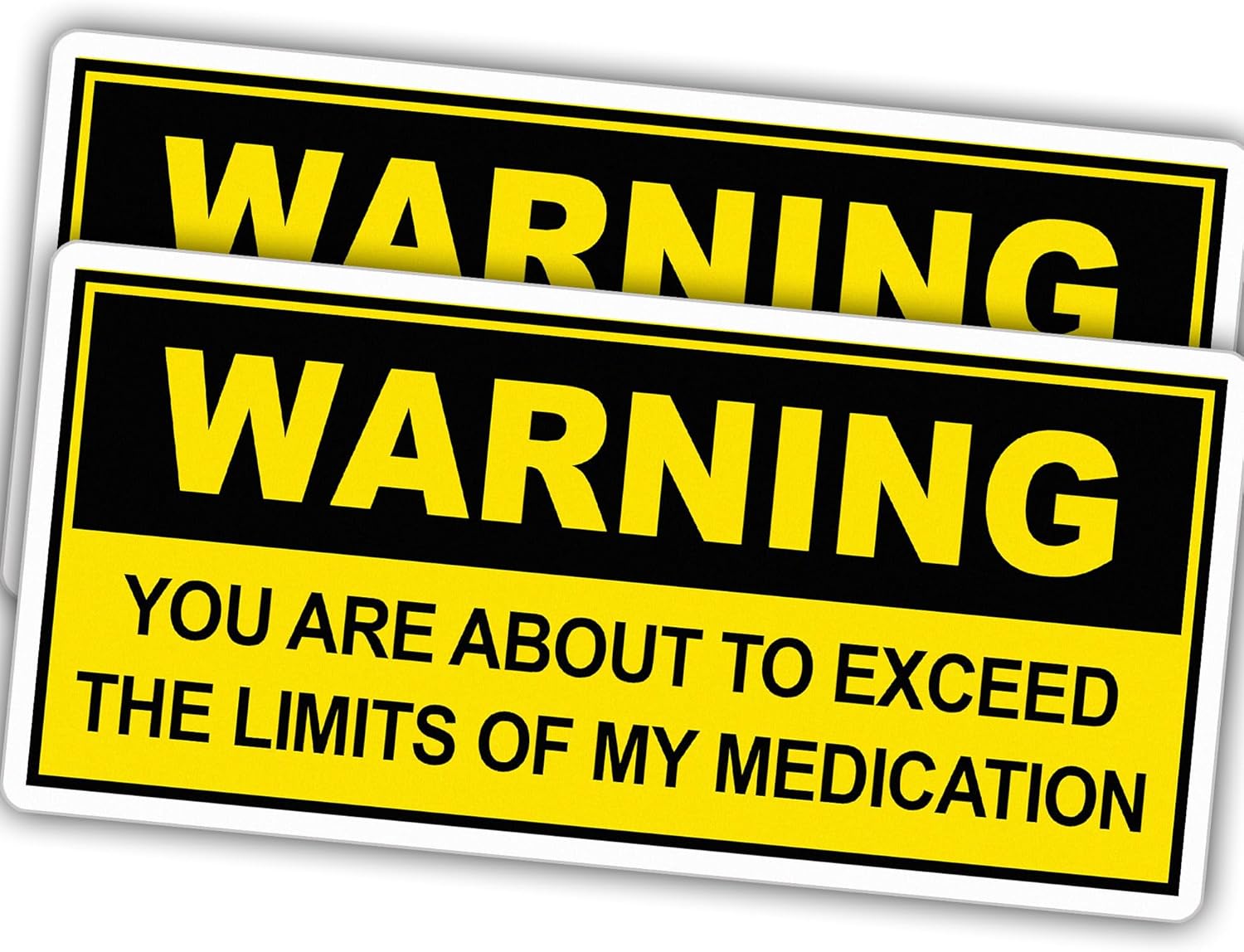 Amazon.com: (2pcs) Warning Stickers Funny You are About to Exceed ...