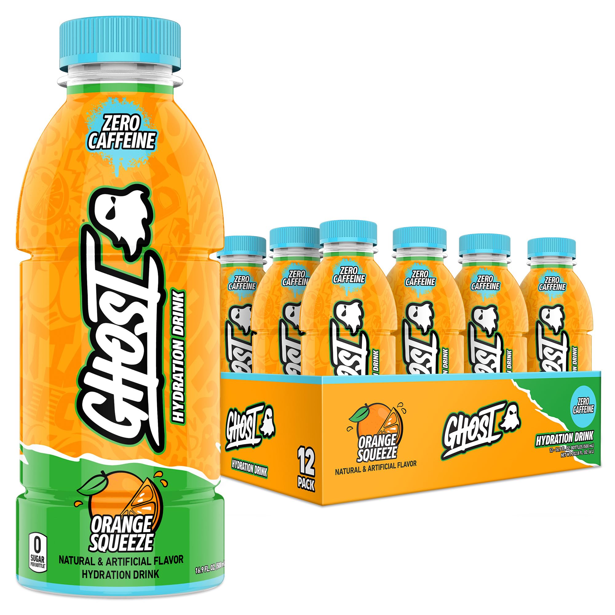 Amazon.com: GHOST Hydration Drink, Orange Squeeze - RTD Sports Drinks ...