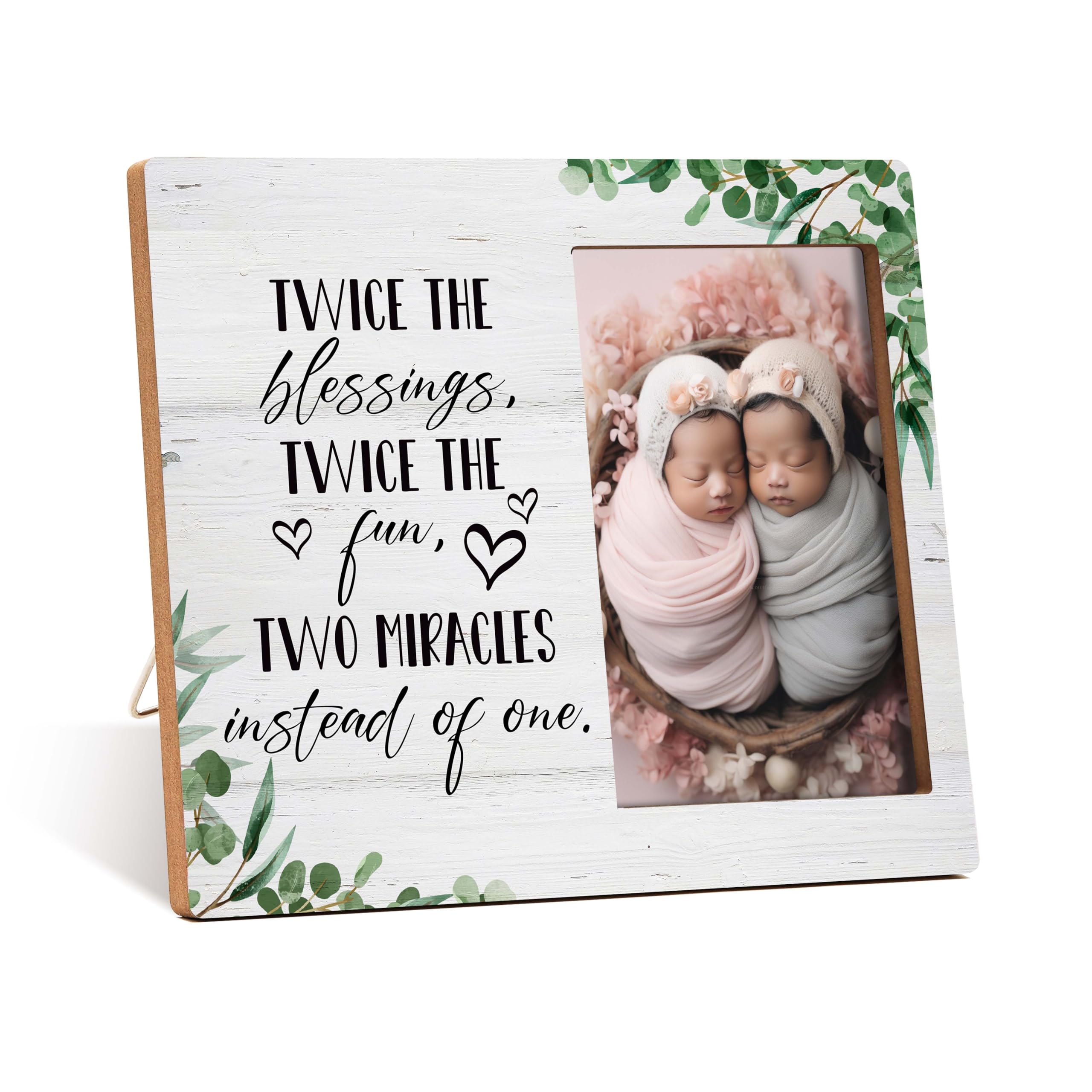 Amazon.com - Qiwog Twins Photo Frame - Twice The Blessings Twice The ...