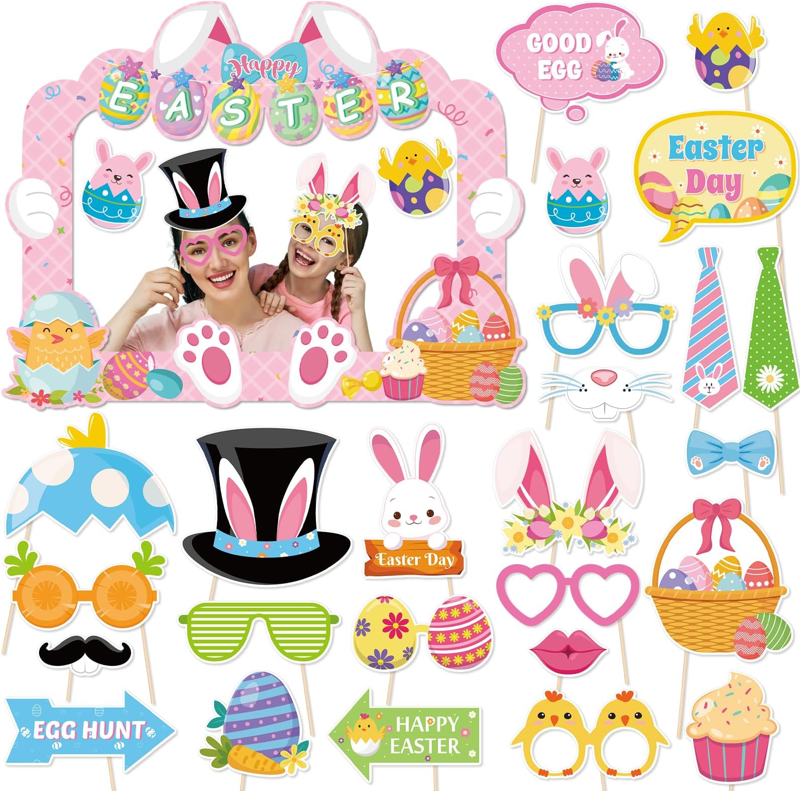 Amazon.com: Biswiter Winter Photo Booth Props - 38 Pcs Winter ...