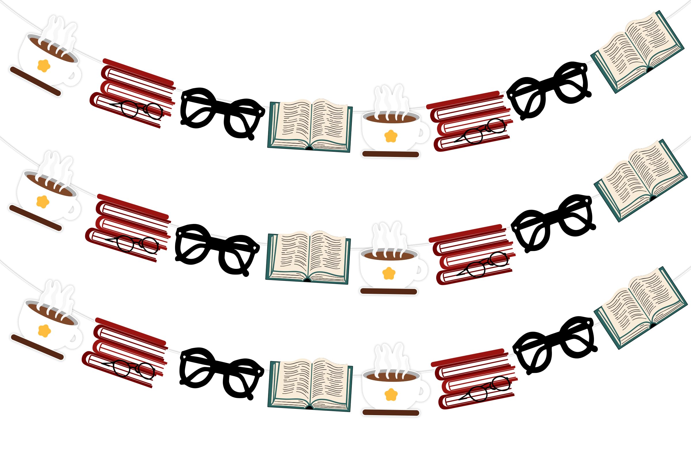 Amazon.com: Sursurprise 3Pcs Book Banners, Book Club Banner Kit for ...