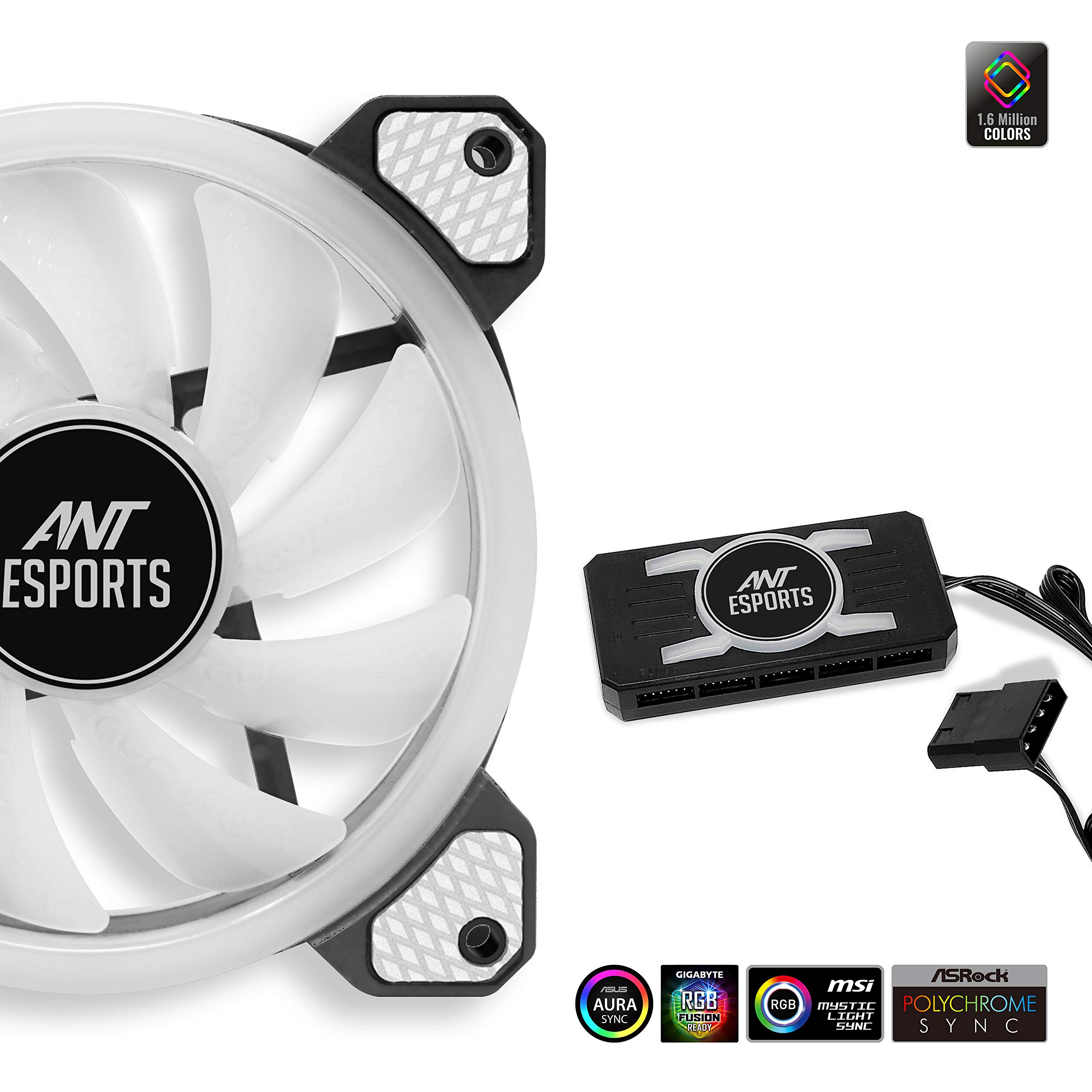 Buy Ant Esports Superflow 120 KIT ARGB Case Fan/Cooler Pack of 3 ARGB ...