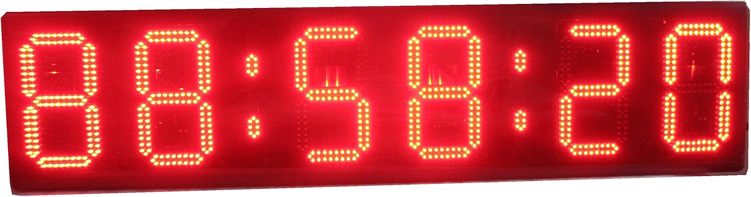 Amazon.com: AZOOU 10" High Character LED Wall Clock LED Digital Timer ...