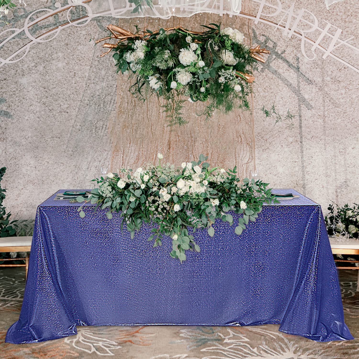 Amazon.com: Fitable Sequin Tablecloth for Parties 60x84 Inch - Sparkle ...