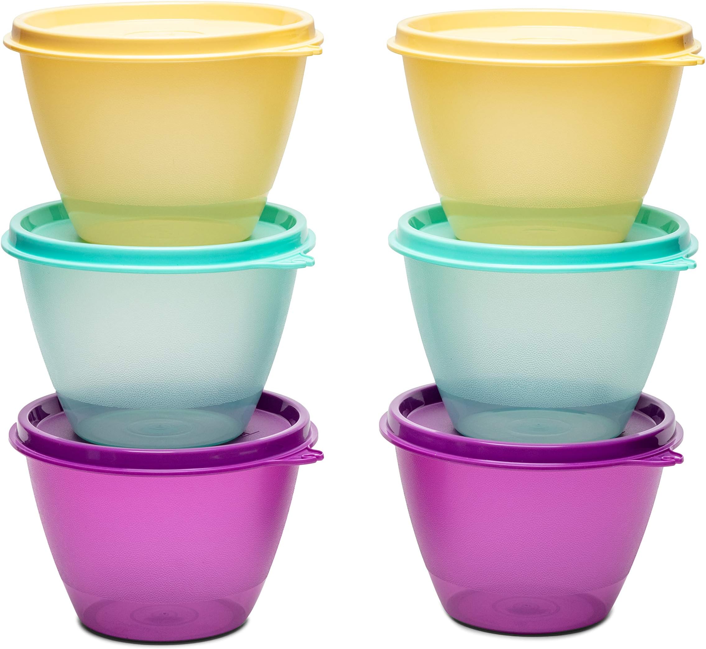 Amazon.com: Tupperware Plastic Container - 400ml, 6 Pieces, Multicolour ...