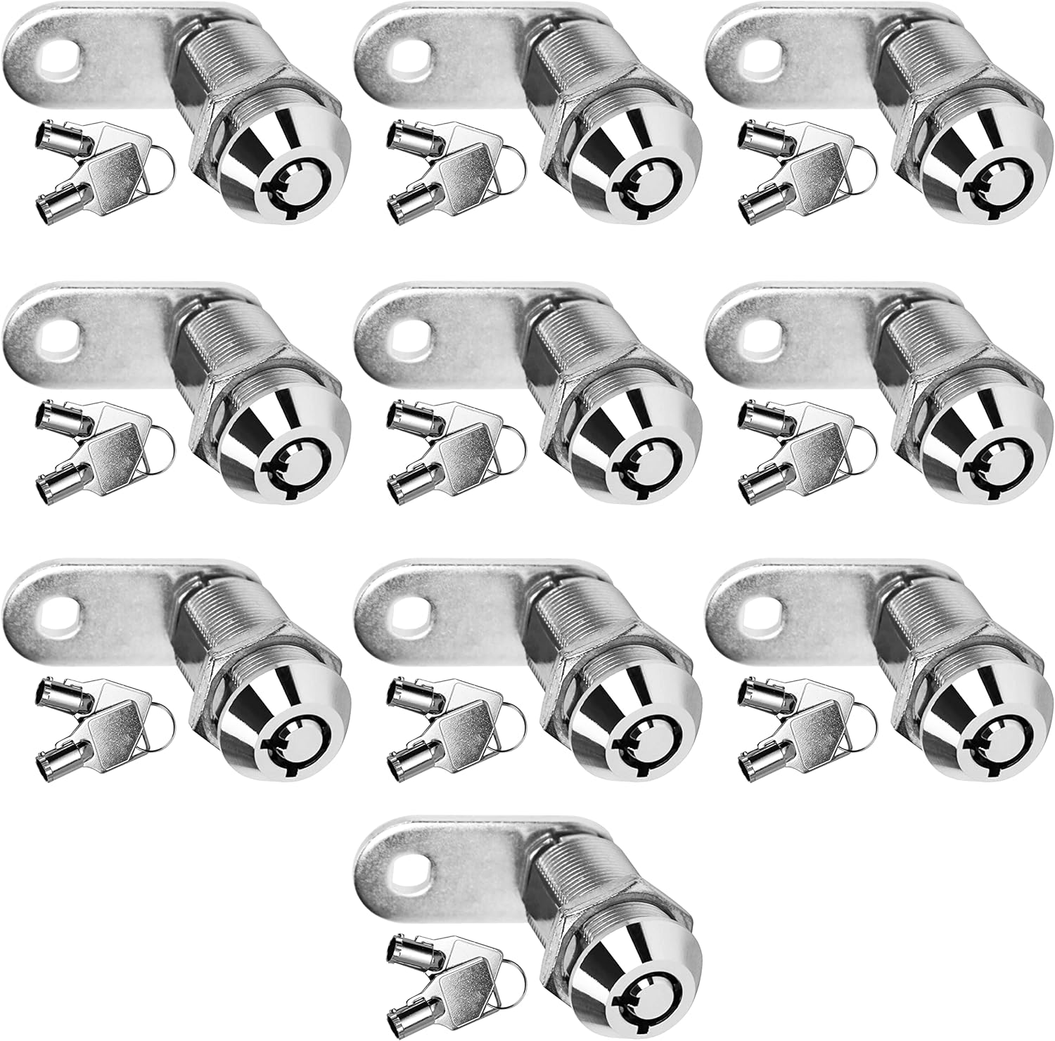 Leisure Locks Tubular Cam Lock with 1-1/8" Cylinder and Chrome Finish ...