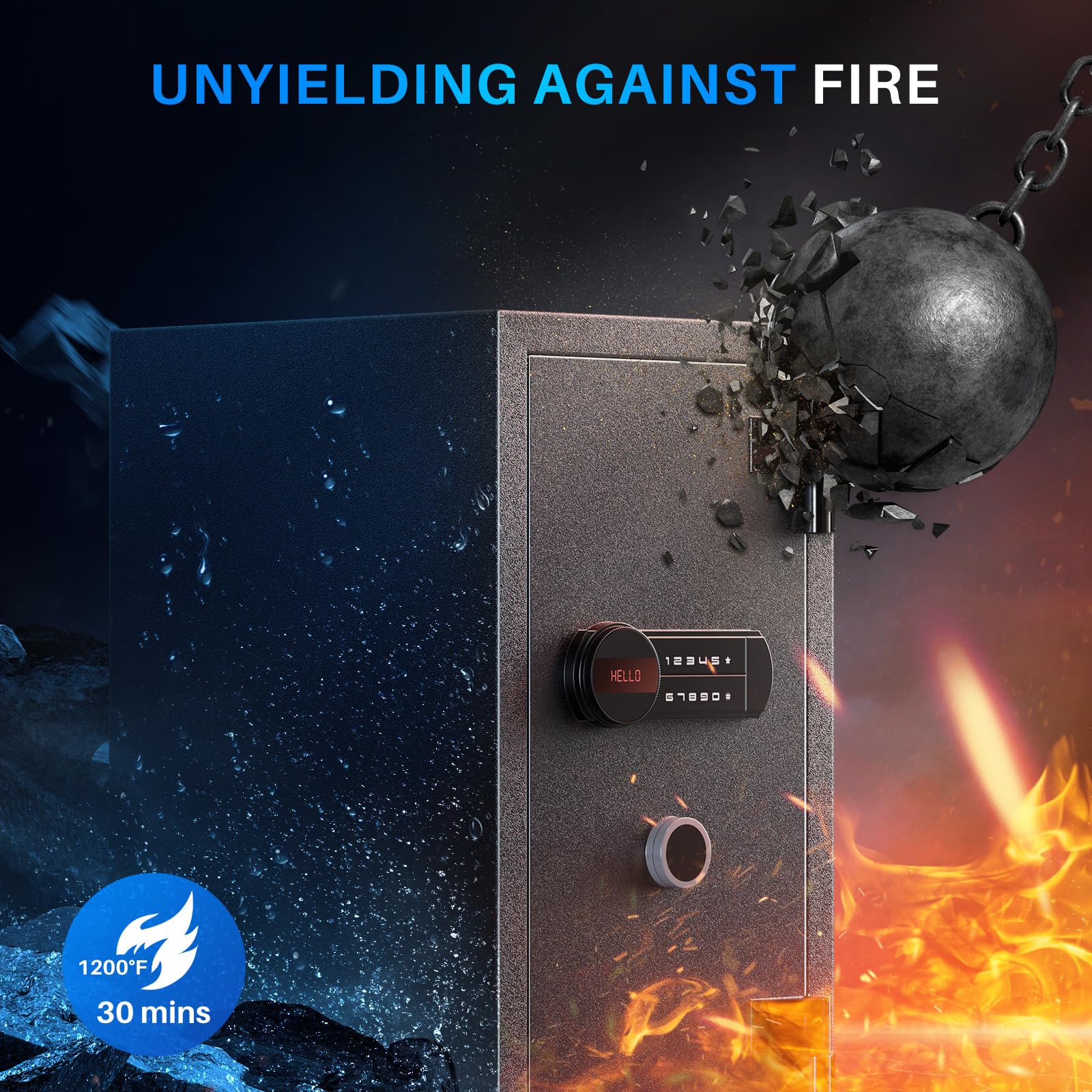 Snapklik.com : ADIMO Heavy Duty Large Safe Box, Fireproof Safe For Home ...