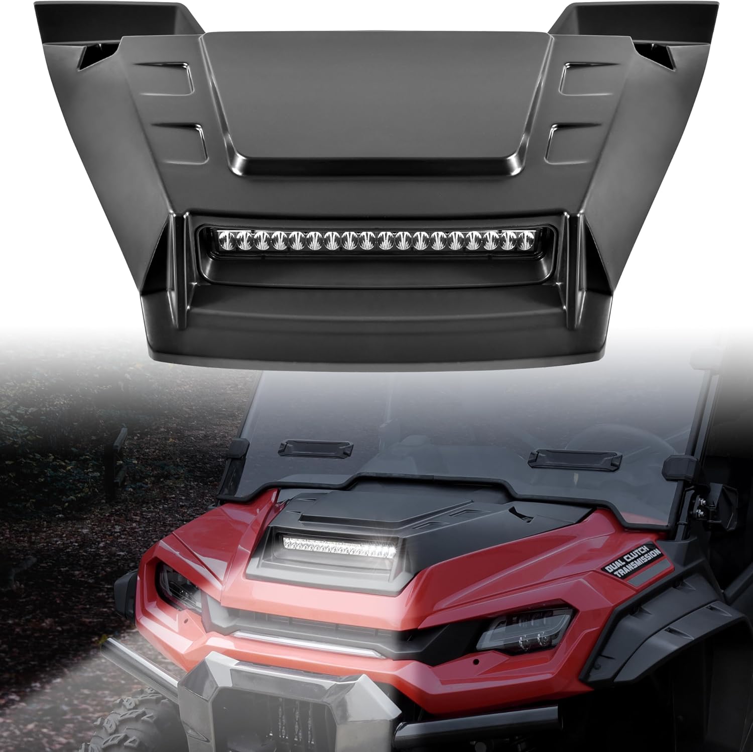 Amazon.com: SAUTVS Sport Hood Scoop with LED Spotlight for Honda ...