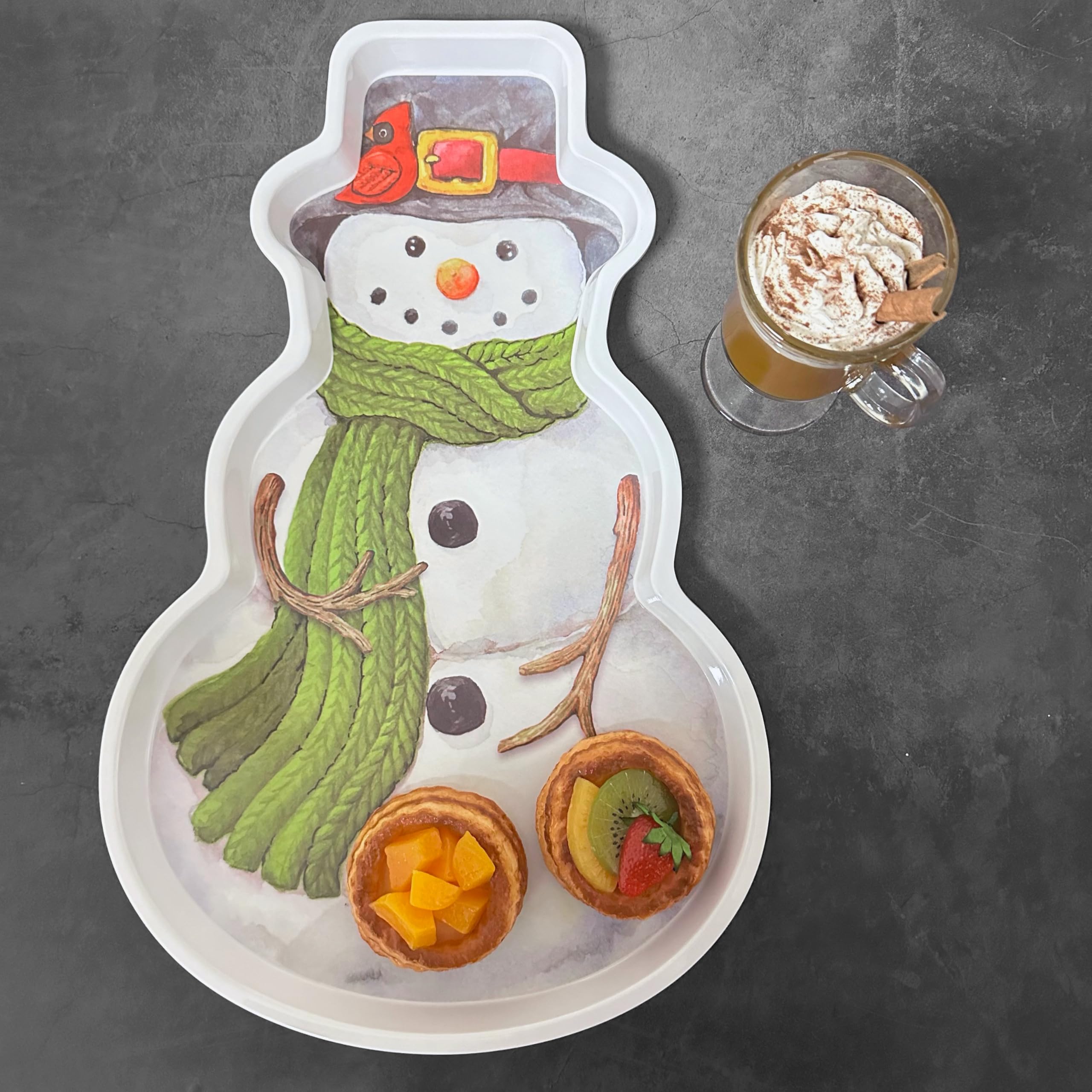 Snapklik.com : ware Snowman Shaped Melamine Serving Platter, Christmas ...