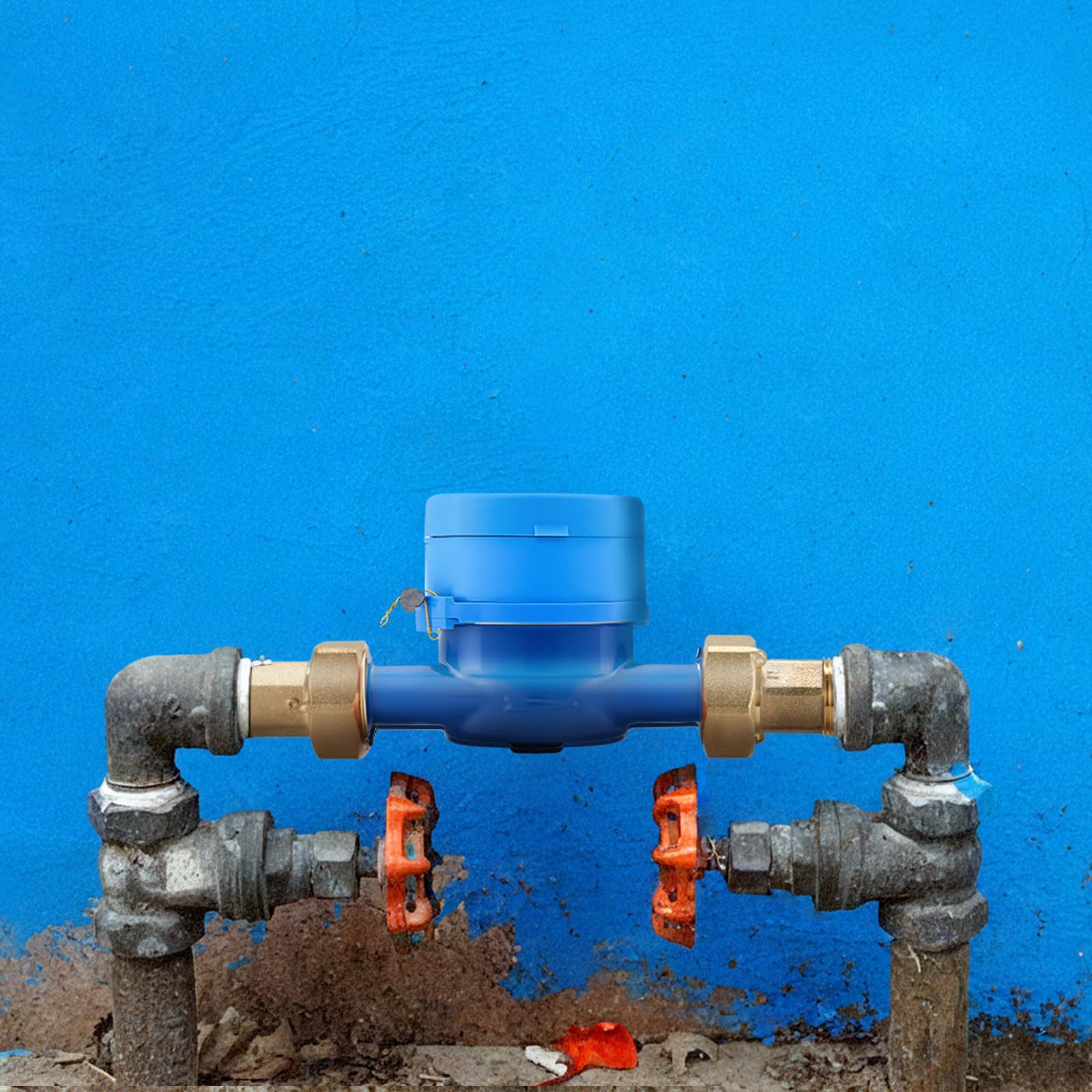 Water Meter MEASUREMAN 3/4" Gallon - Non-Pulsed Single-Jet Brass Meter ...