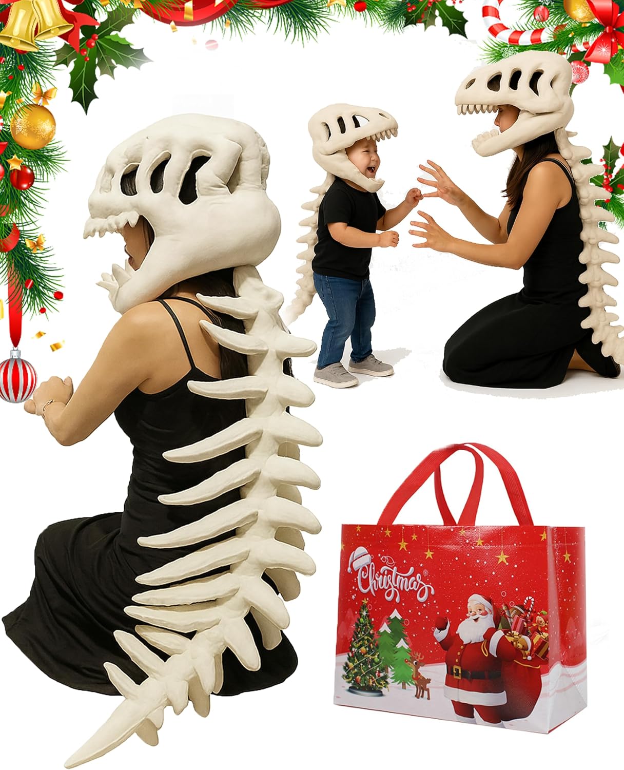 Amazon.com: storeet Wearable Dinosaur Skeleton Plush Costume ...