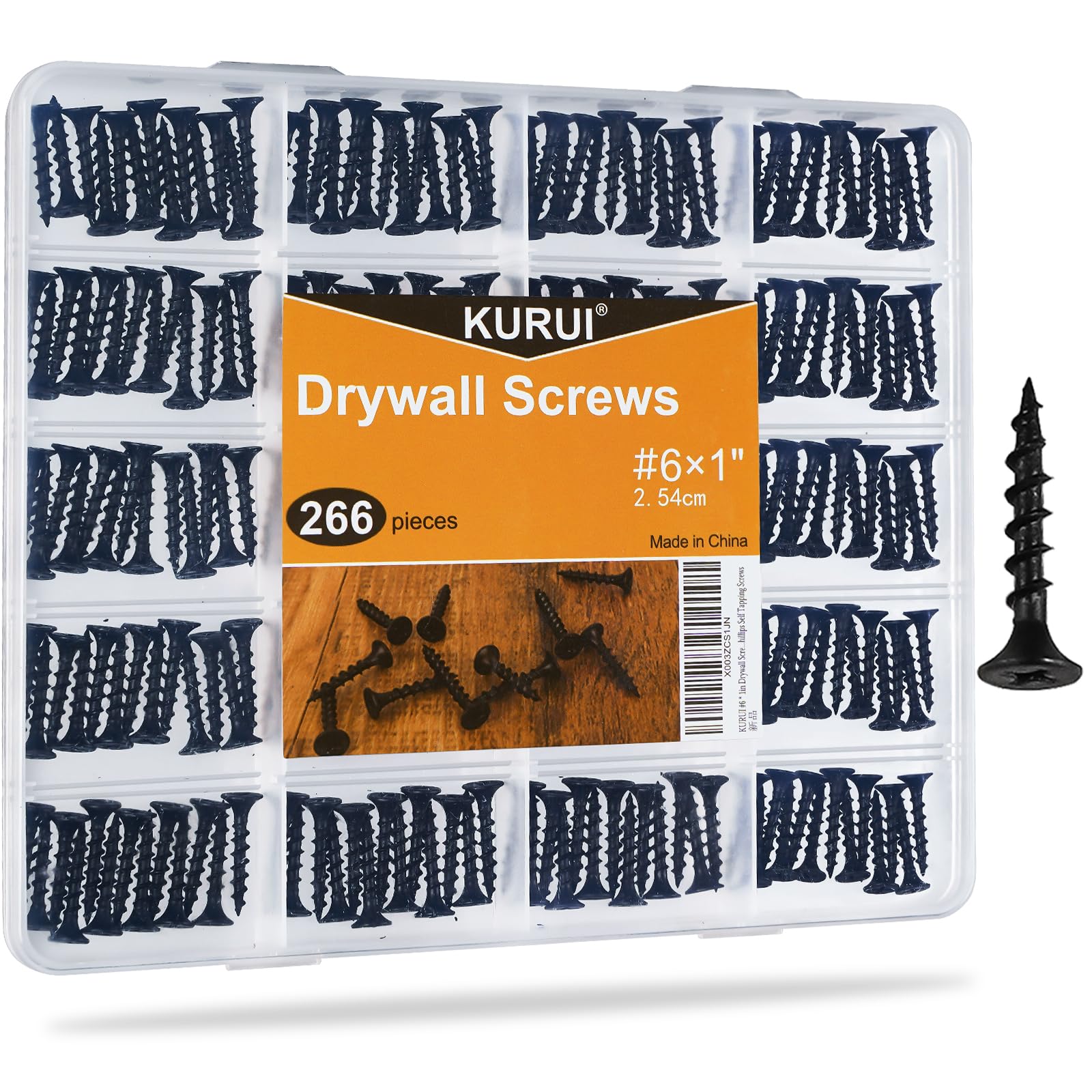 Snapklik.com : KURUI #6 1in Drywall Screws, Dry Wall Screws For Drywall ...