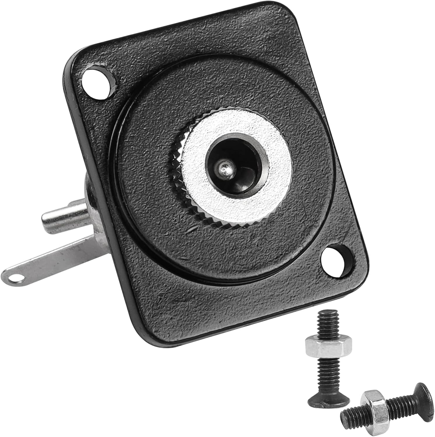 QIANRENON DC 5.5mm x 2.5mm Panel Mount Jack Adapter Connector 2-Pin ...