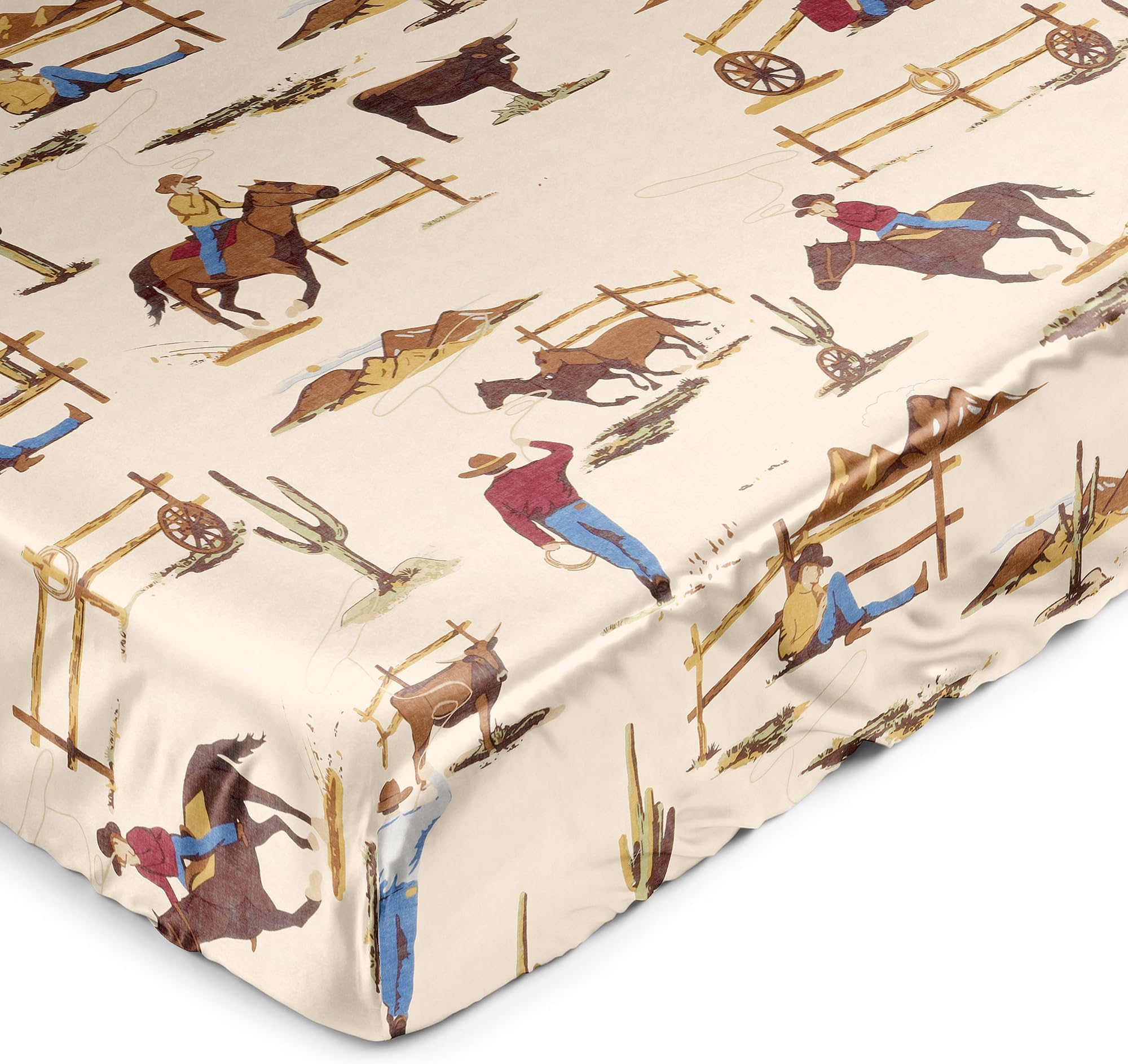 Amazon.com: Sweet Jojo Designs Tan Brown Red Western Cowboy Boy Baby ...