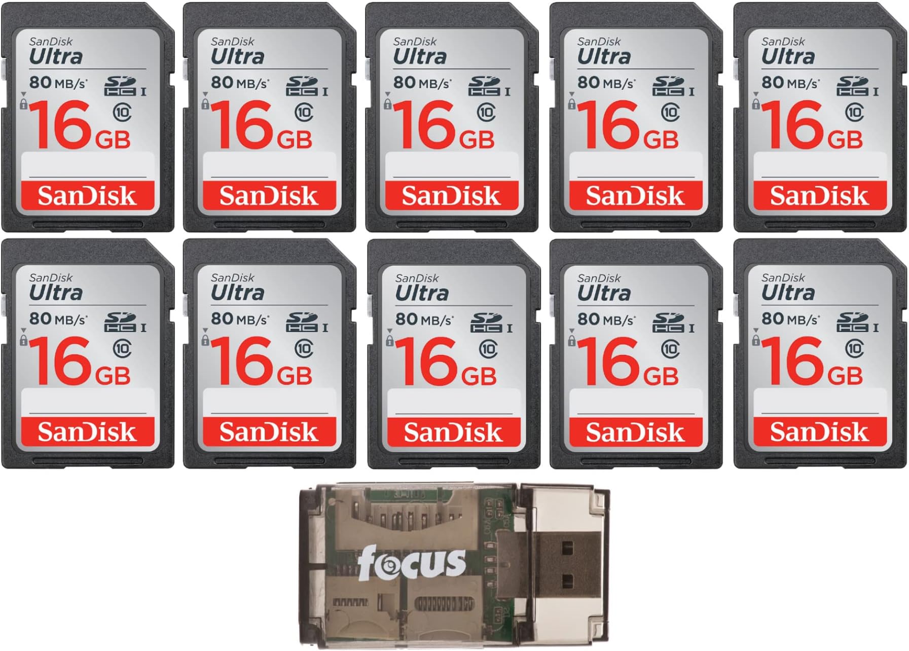 Amazon.com: SanDisk 32GB Ultra SDHC UHS-I Memory Card (20-Pack) Bundle ...