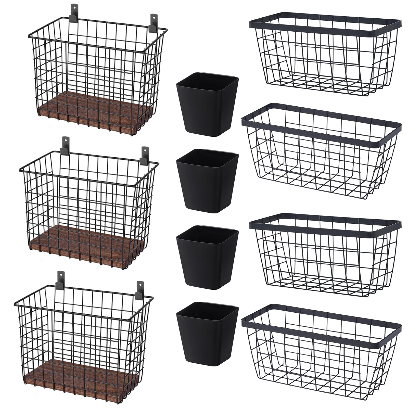 Amazon.com - 11 Pack Wall Storage Hanging Baskets Bins - Storage ...