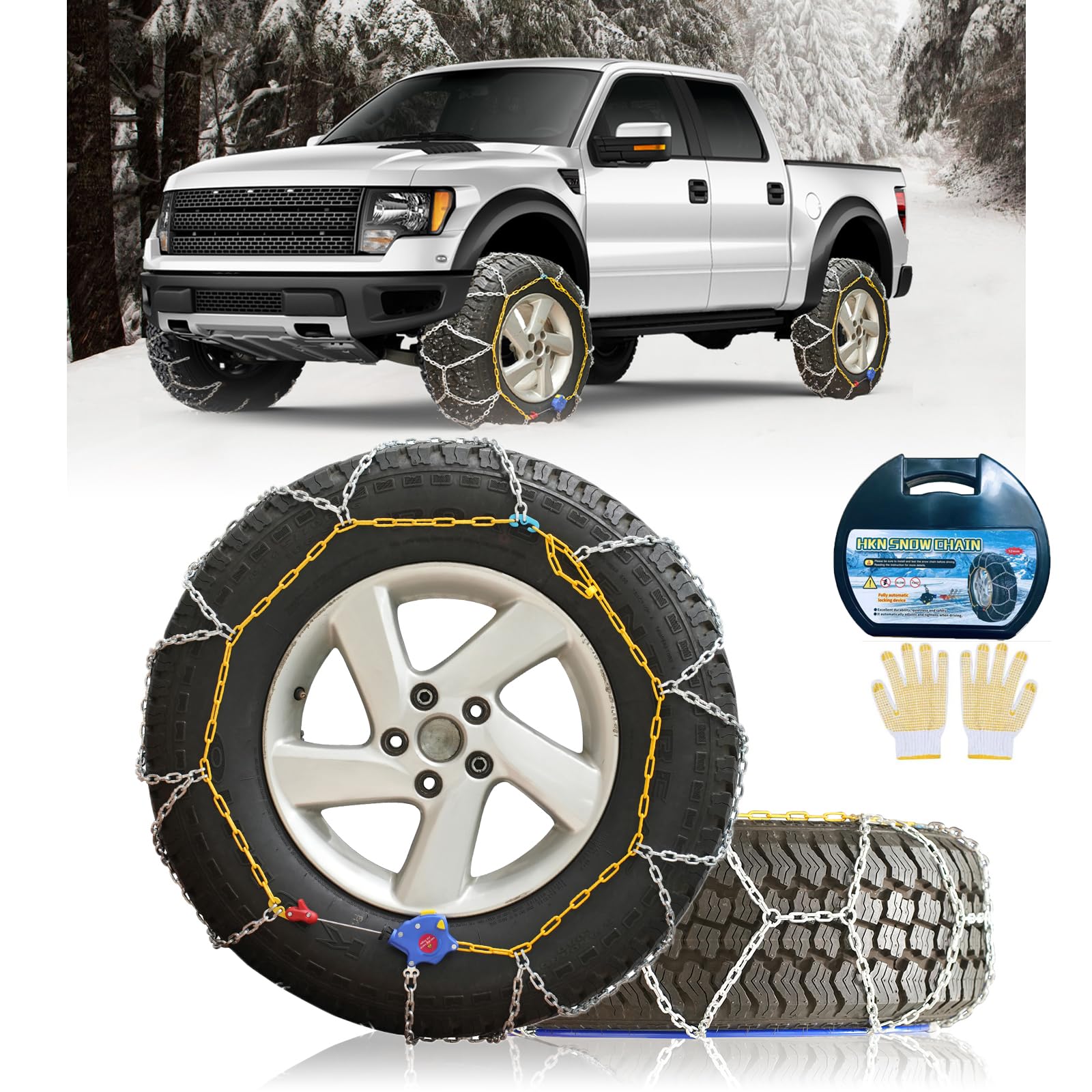 Snapklik.com : NEOCHIAEVO Auto Tightening Snow Chains Tire Chains, 1 ...