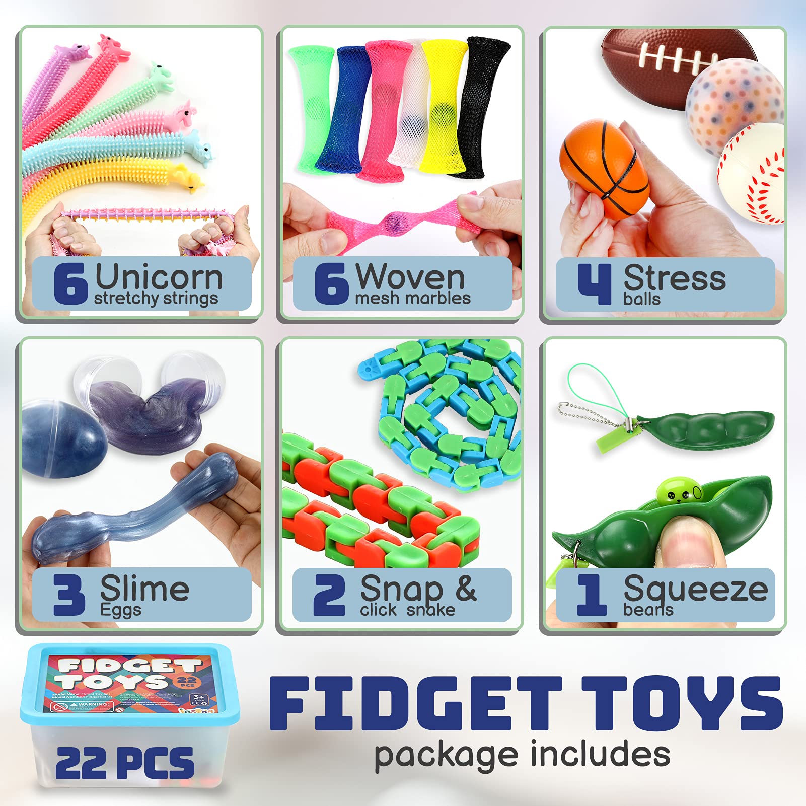 SMALL FISH Fidget Toy set Sensory Pack for Kids and Adults , Anxiety ...