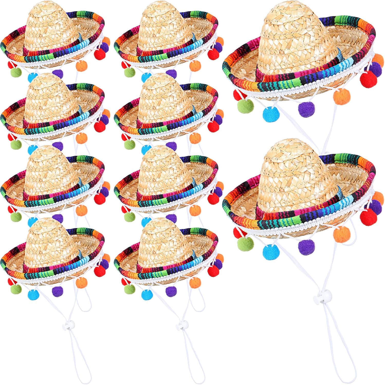 Amazon.com: Silkfly 10 Pcs Mini Sombrero Hats Cinco De Mayo Party Hat 5 ...