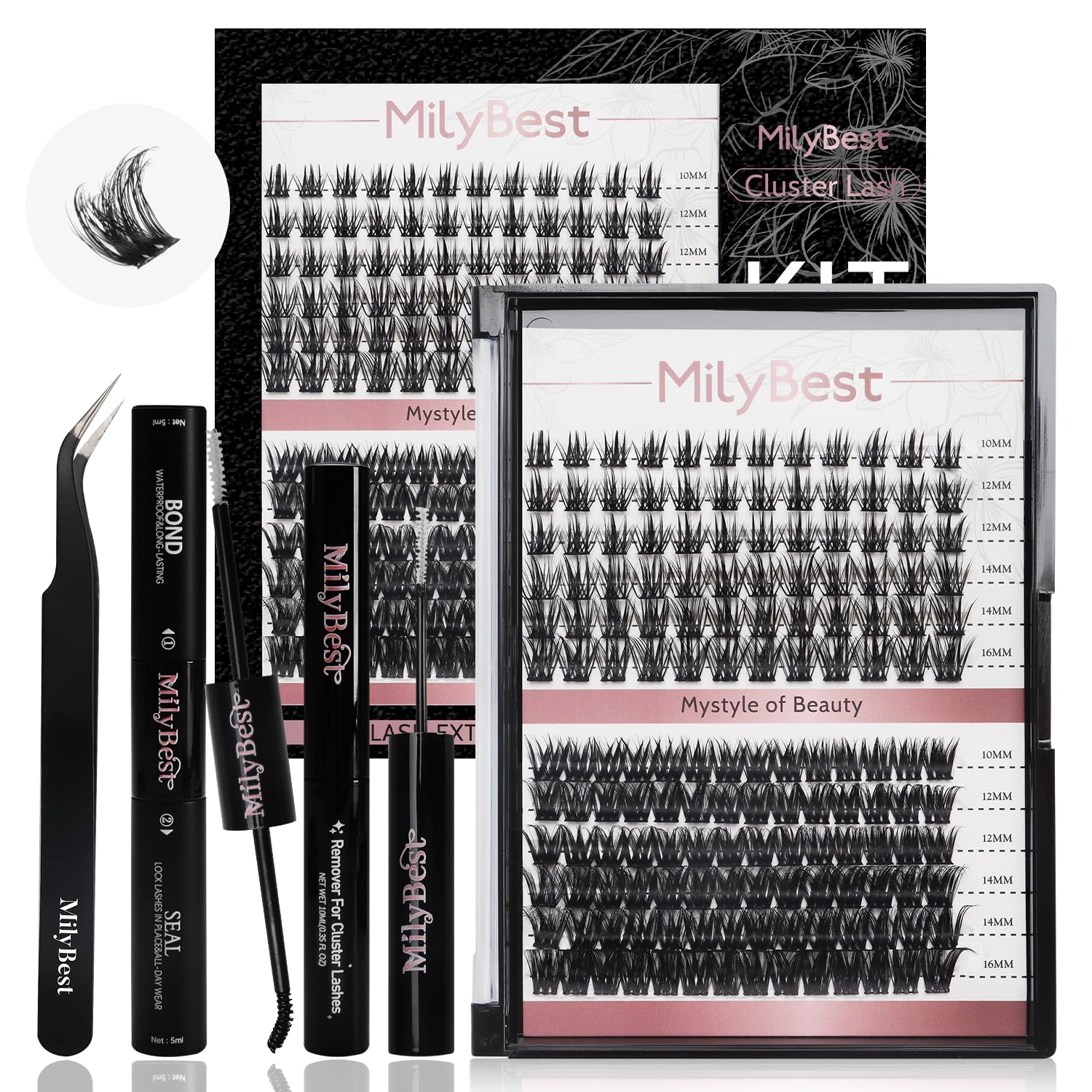 Amazon.com: MilyBest DIY Eyelash Extension Kit with 144 Pcs Lash ...