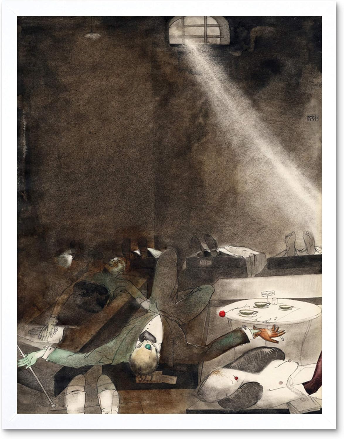Amazon.com: Karlis Padegs Five Oclock Tea In The Morgue Art Print ...