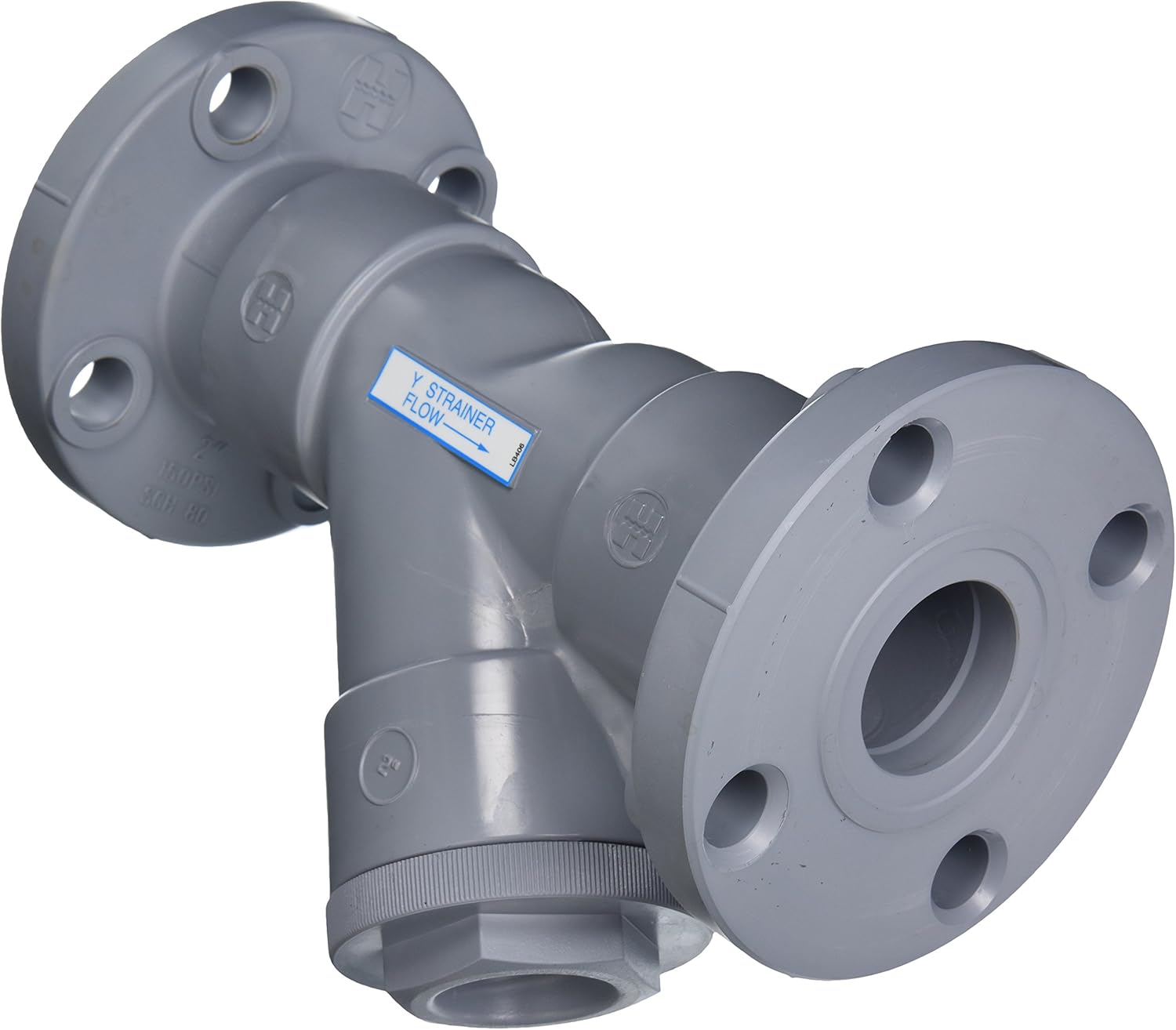 Hayward YS20200F 2-Inch Flanged CPVC Plastic Y-Strainer with FPM O-ring ...