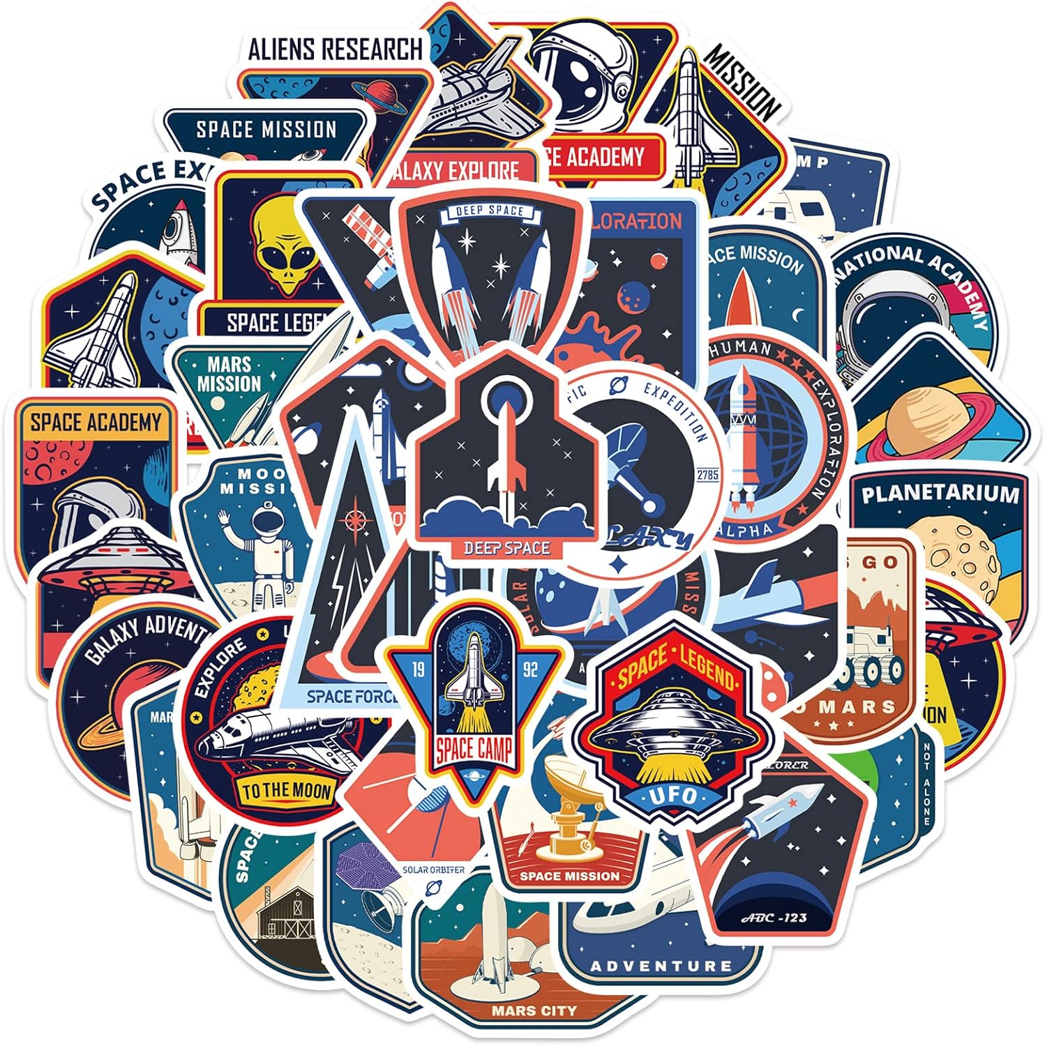 Amazon.com: 50Pcs Space Stickers Universe NASA Stickers for Kids ...