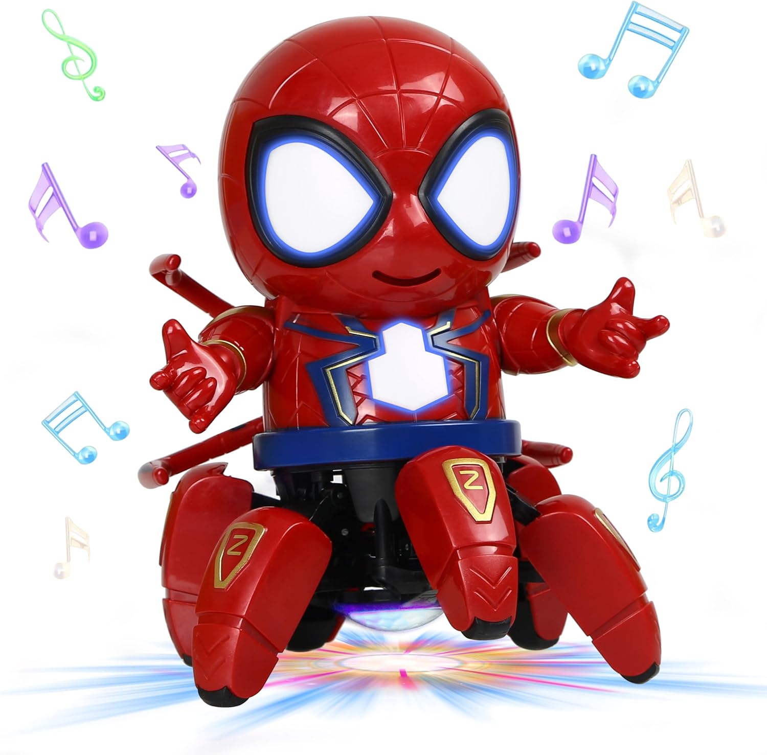 SK MISS Robot Toys with Lights&Music, Spider-man Dancing Toy for Kids ...