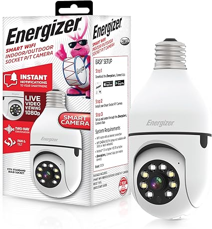 Amazon.com : Energizer Connect Smart 1080p HD Outdoor Security Socket ...