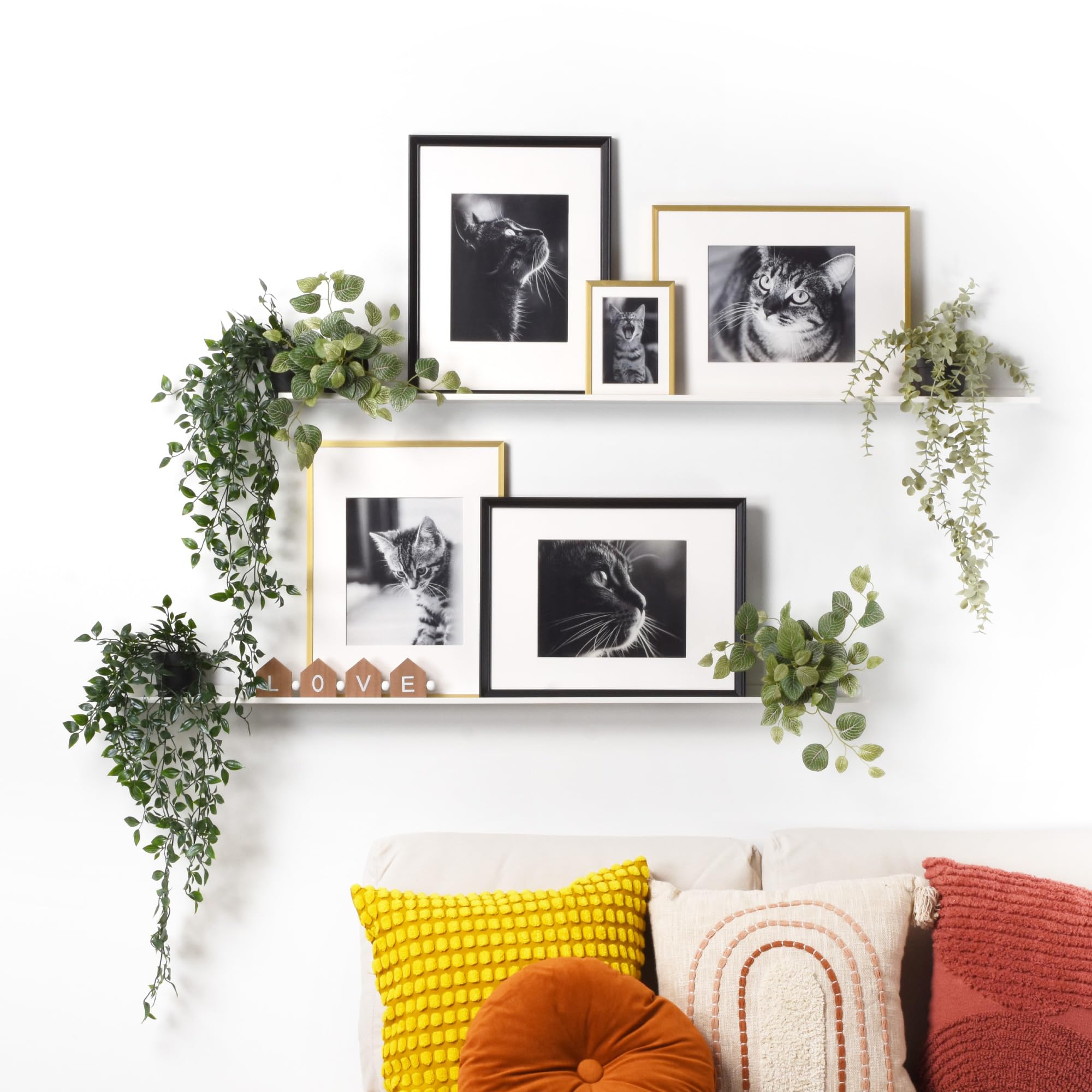 Amazon.com: xympo Metal Picture Ledge, Wall Mounted Floating Shelf - 48 ...