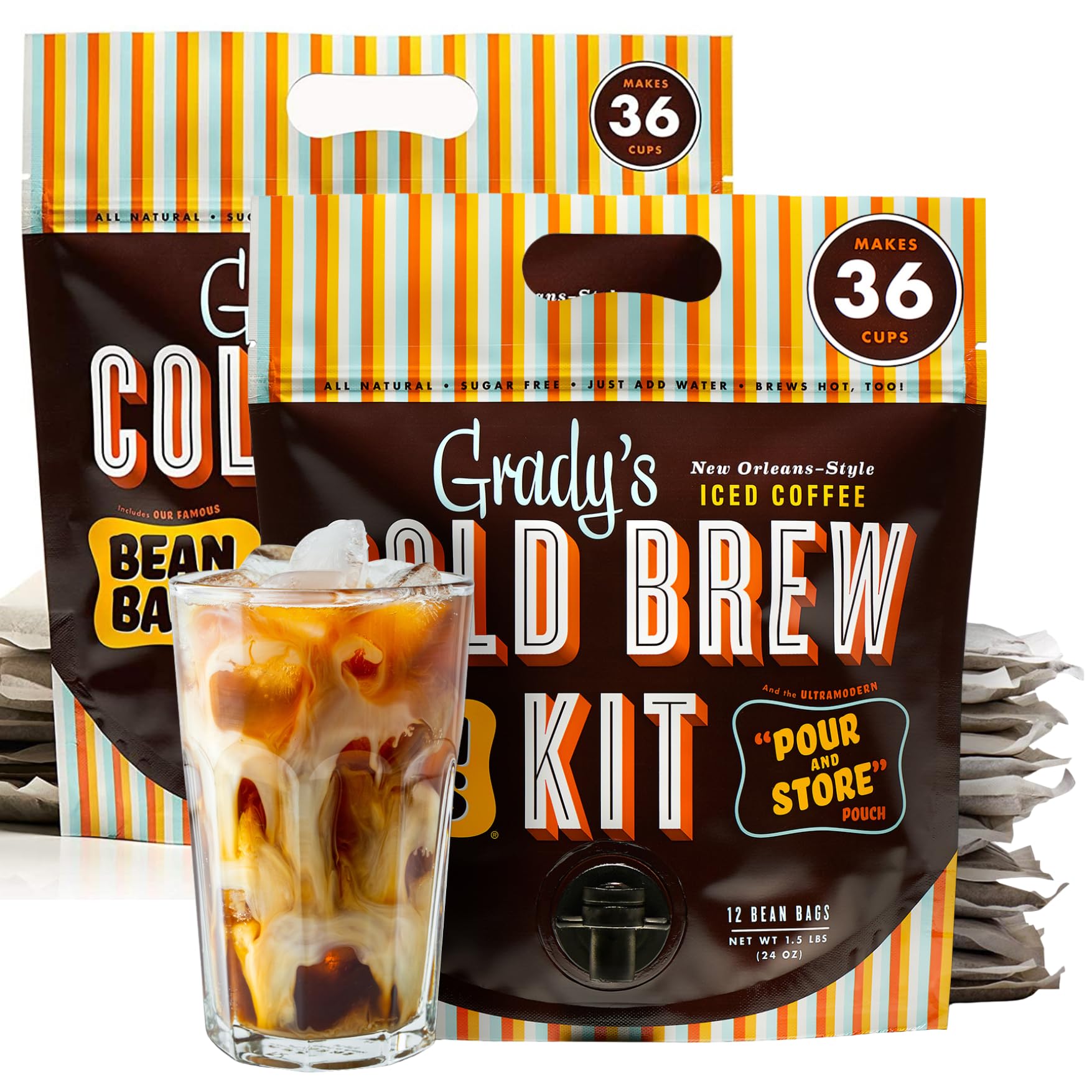 Amazon.com: GRADY’S COLD BREW Coffee Pouches | New Orleans Style | 100% ...