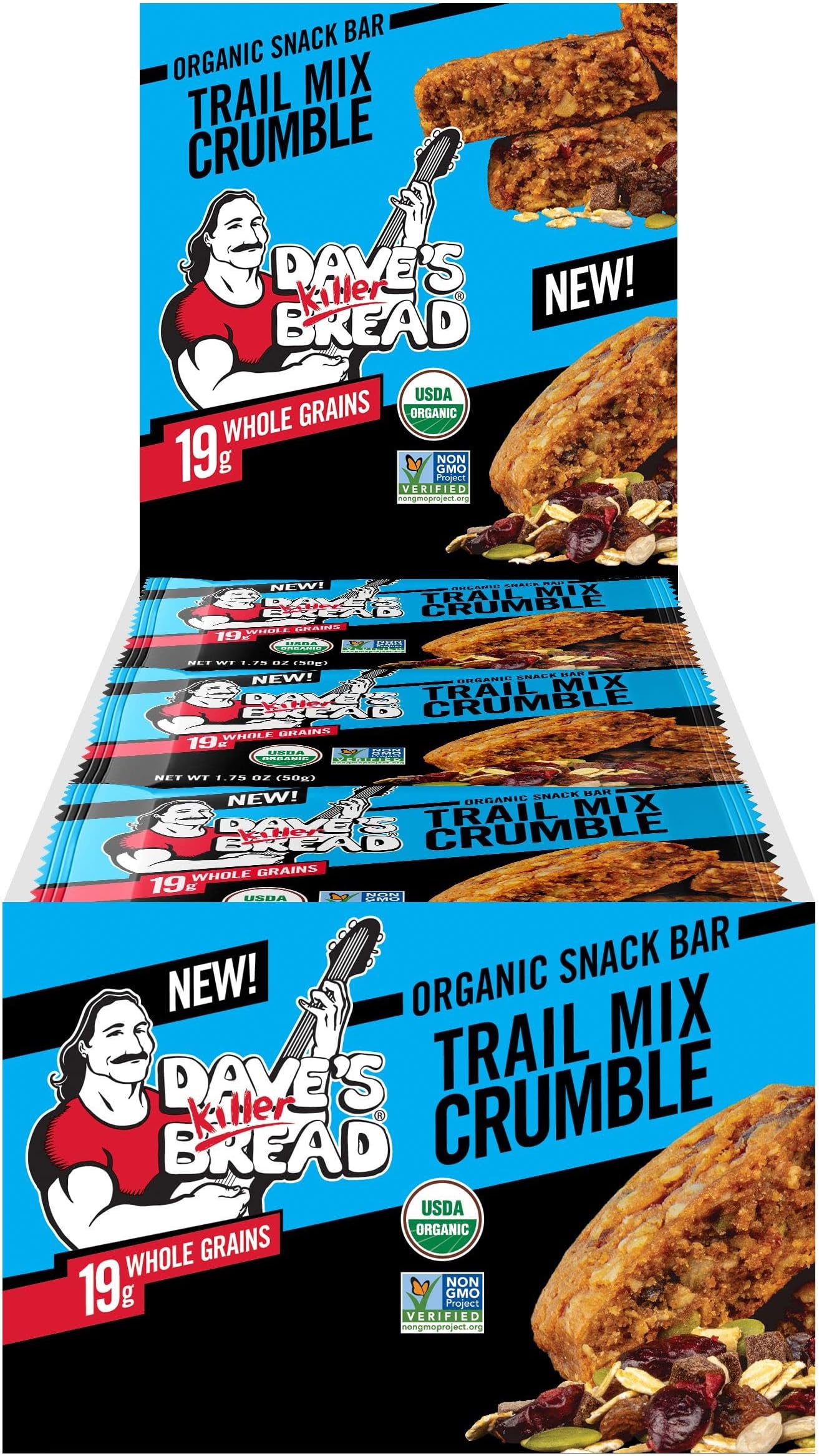 Amazon.com: Dave's Killer Bread Trail Mix Crumble Organic Snack Bars ...