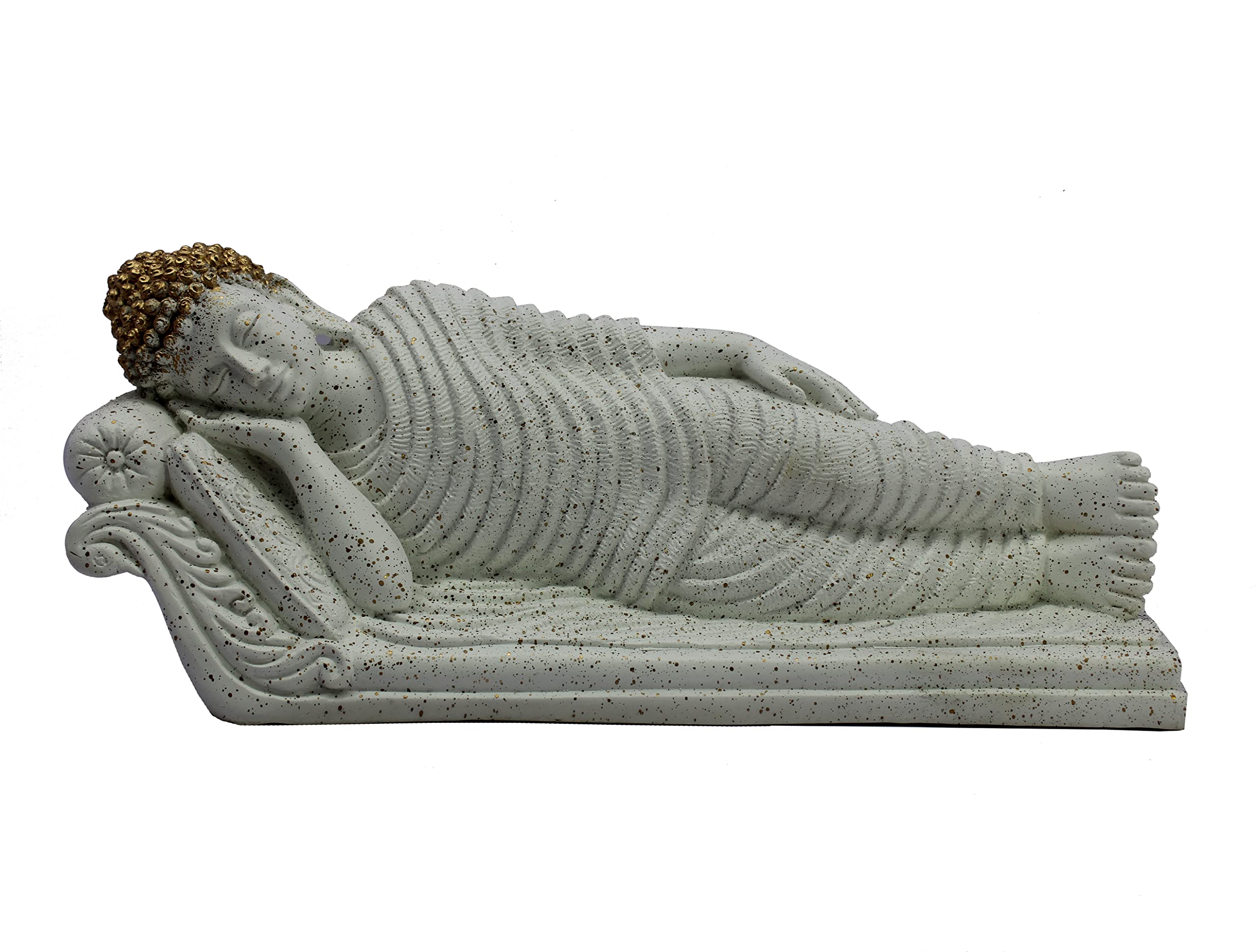 Reclining Buddha Statue In Reclining Buddha Statue On Right Side Stock