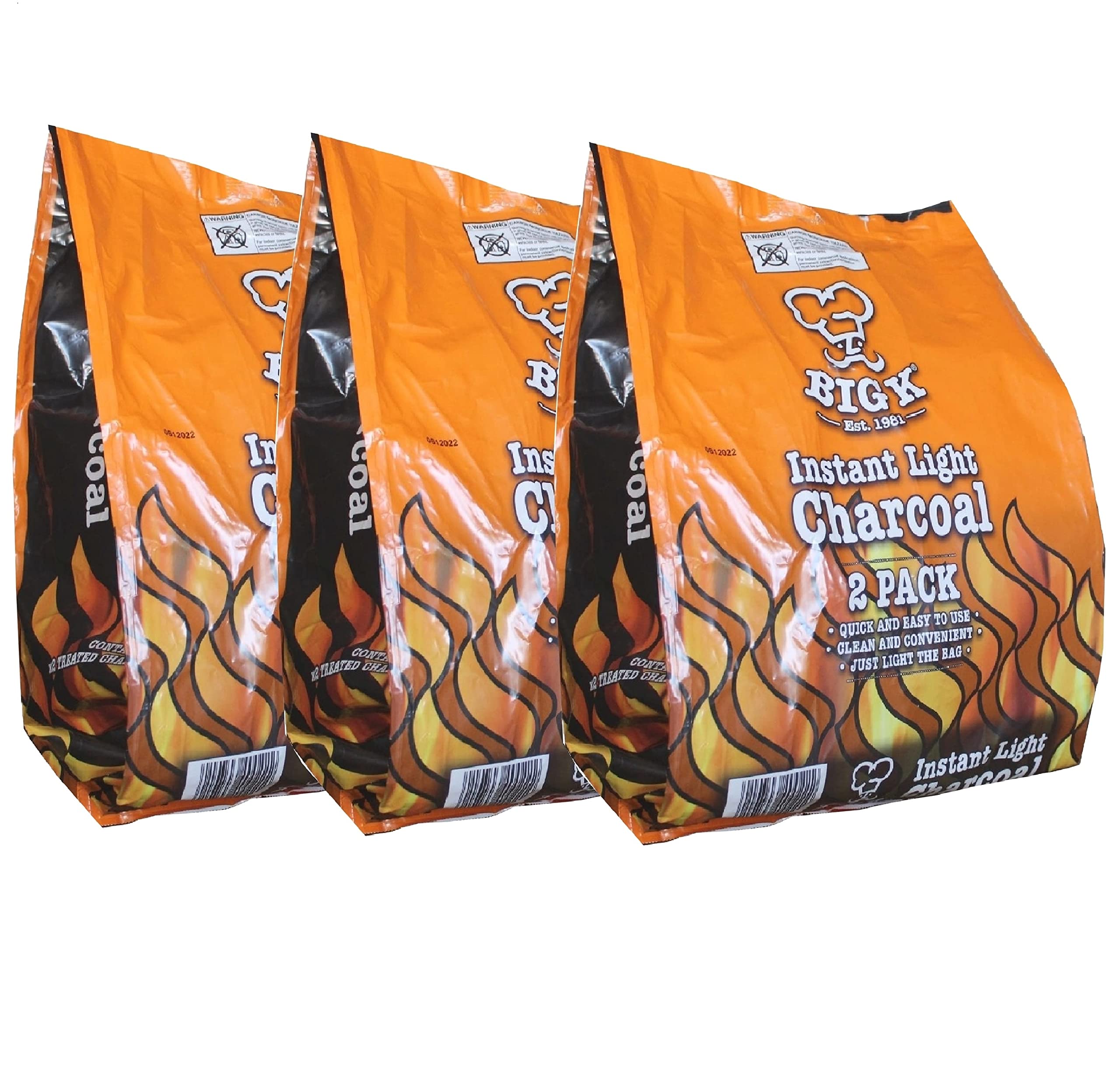 Instant Light Lumpwood Charcoal Bags - 2x1kg BBQ Instant Coal Bags ...